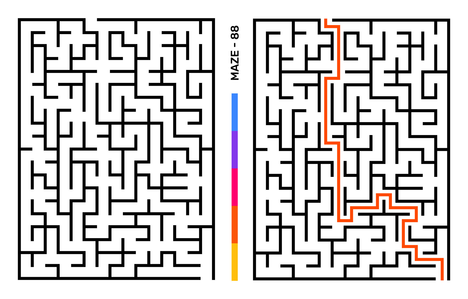 Abstract Maze Puzzle Labyrinth With Entry And Exit. Maze For Activity ...