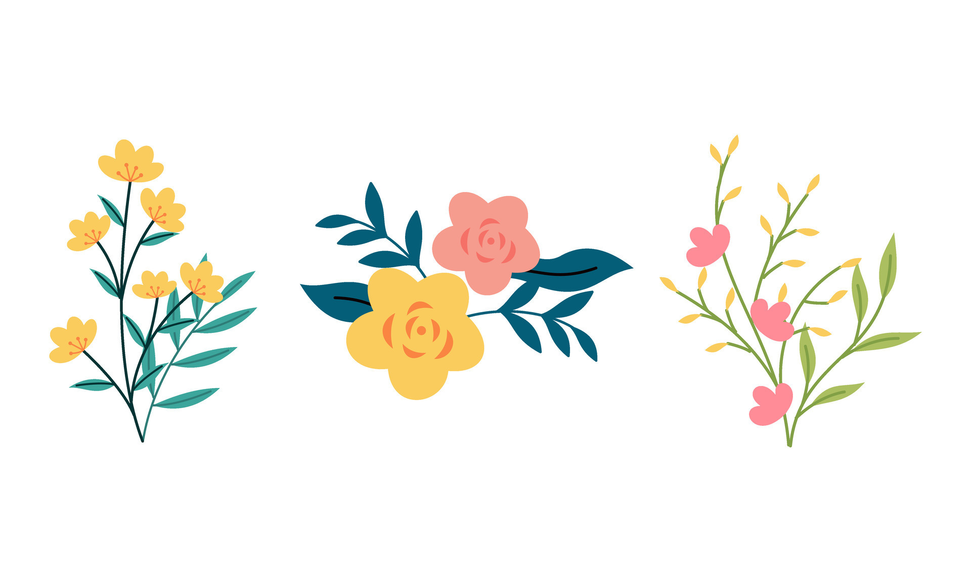 Organic flat spring flower collection 28149849 Vector Art at Vecteezy