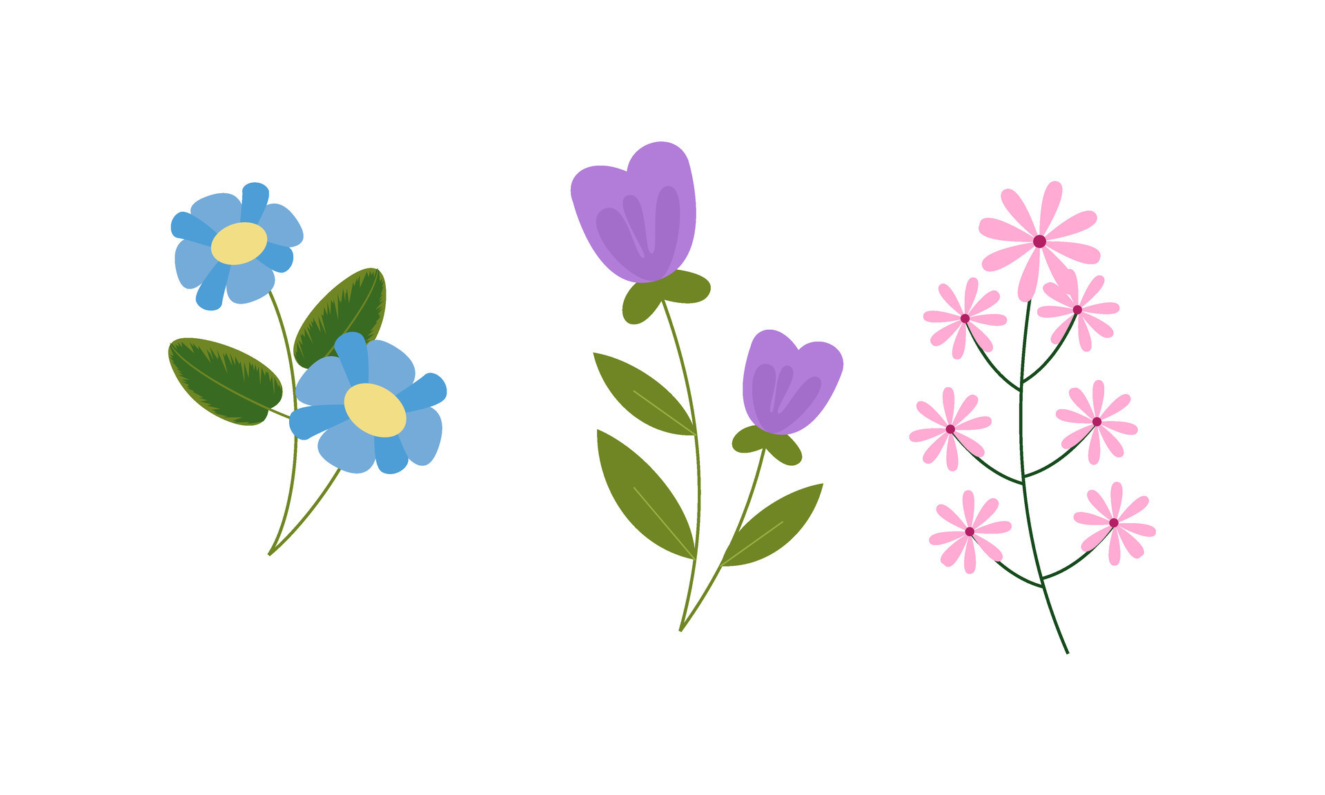 Organic flat spring flower collection 28149858 Vector Art at Vecteezy