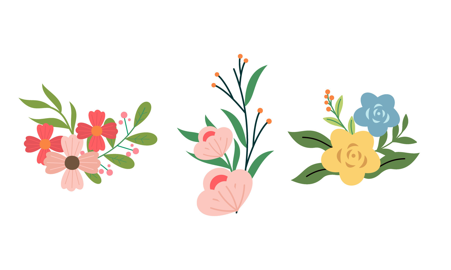 Organic flat spring flower collection 28149859 Vector Art at Vecteezy