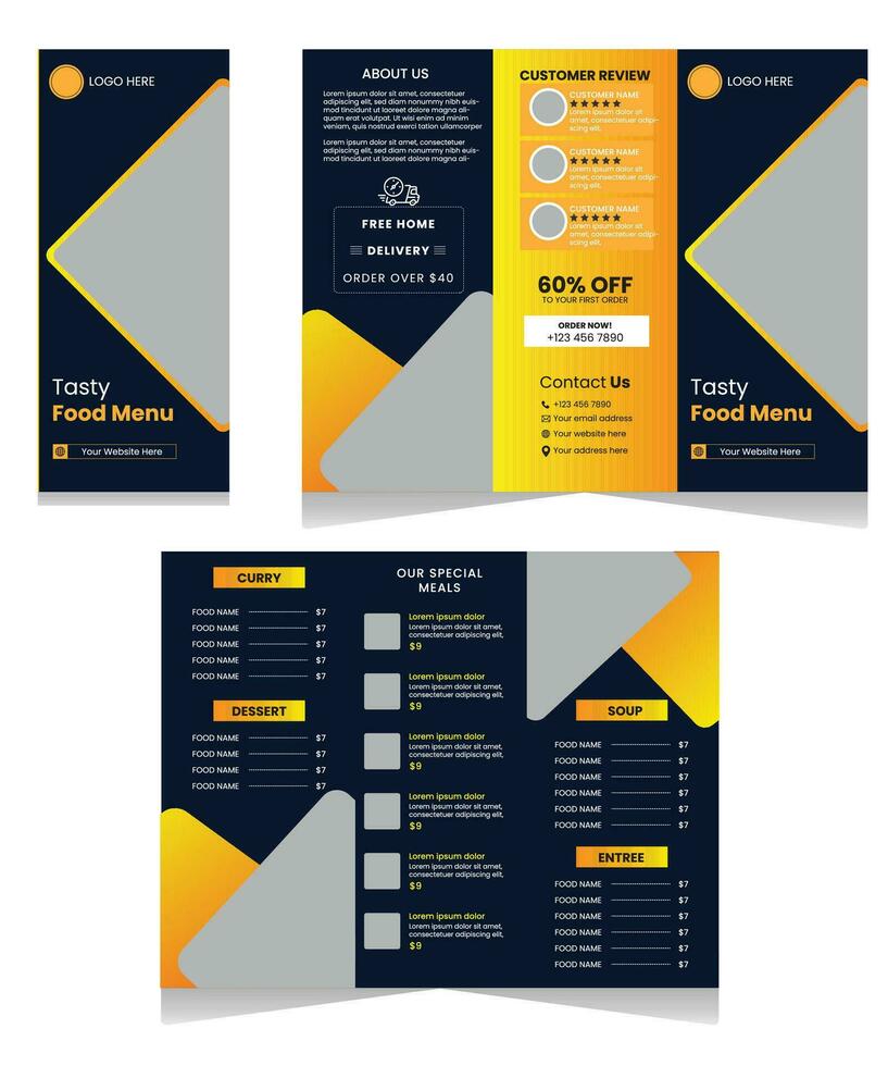 Modern Food Brochure Template 28154081 Vector Art At Vecteezy