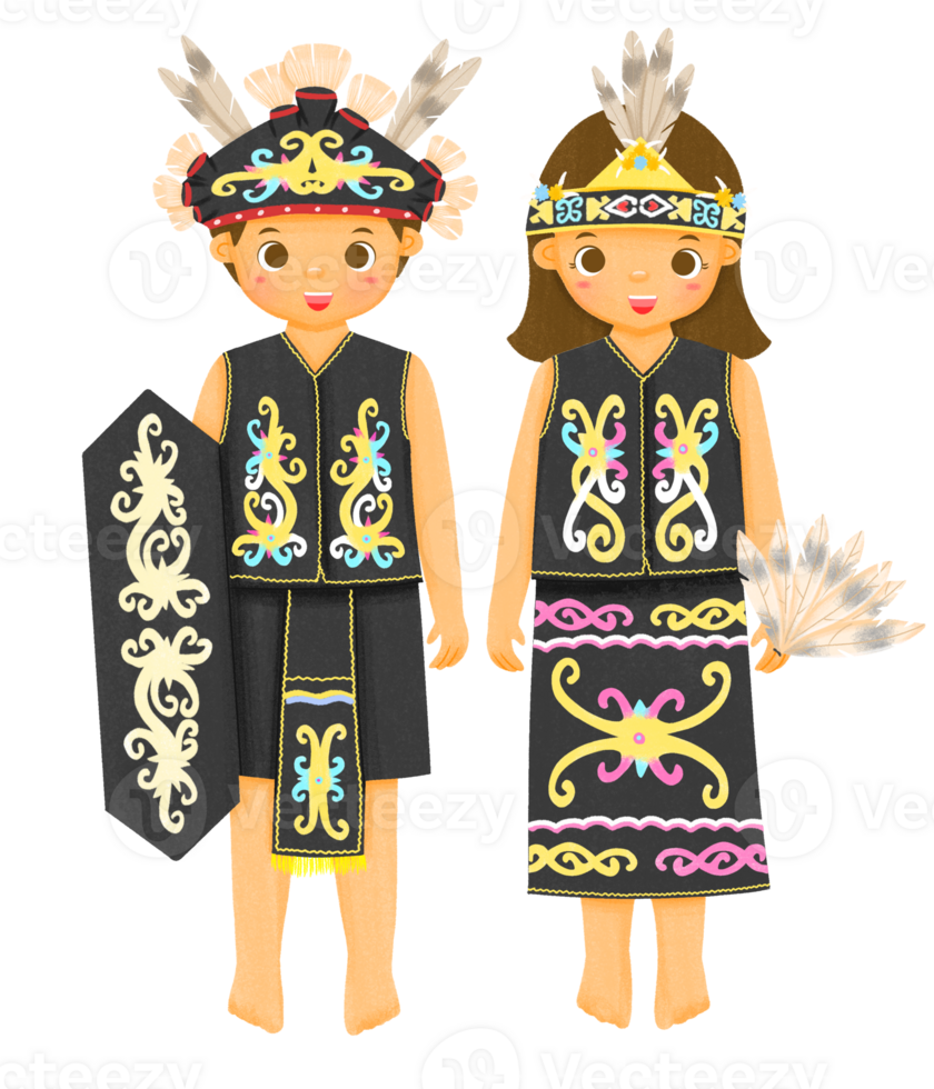 Couple Wearing Indonesia Traditional Cloth 28167847 Png