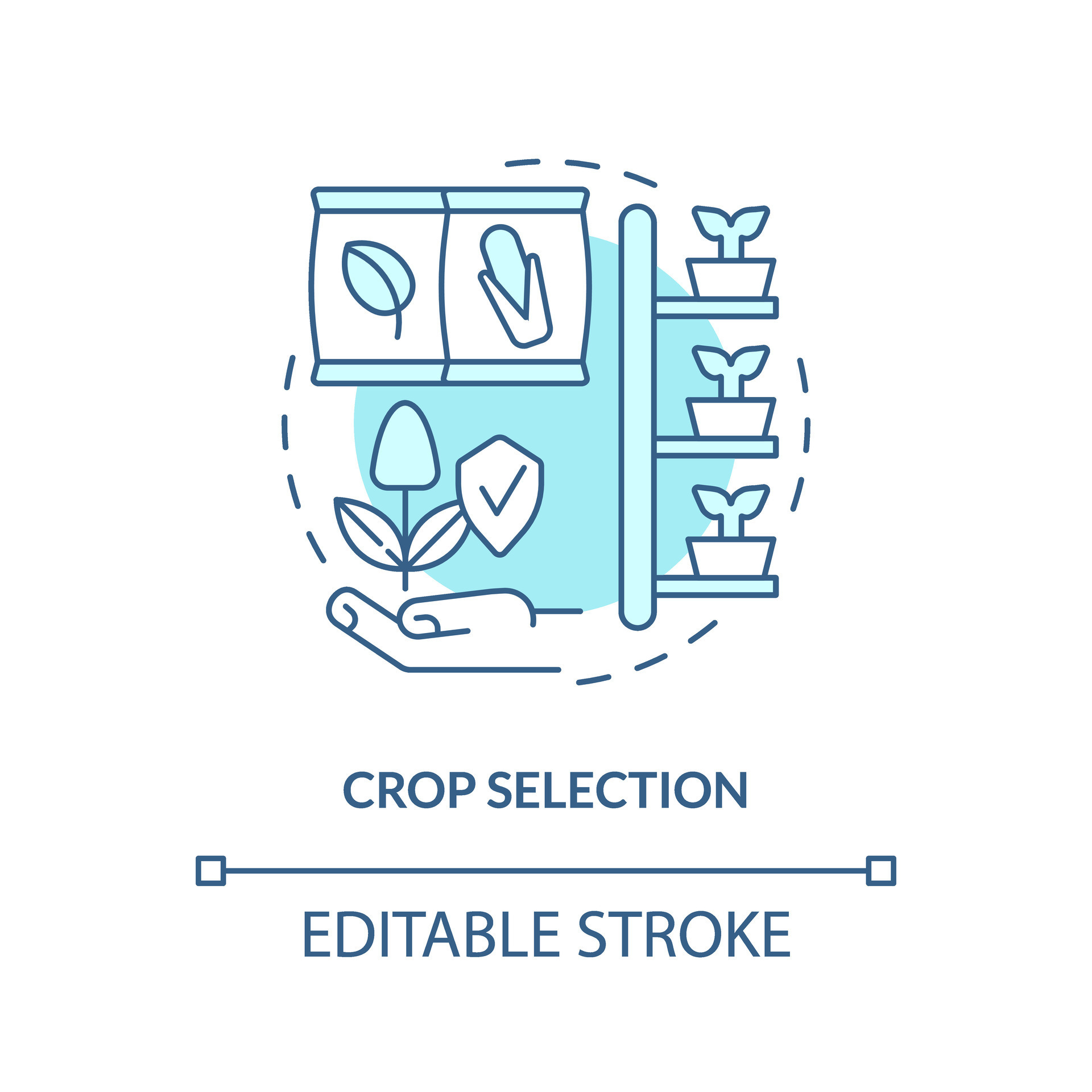 2D editable crop selection icon representing vertical farming and ... 2D editable crop selection icon representing vertical farming and ...