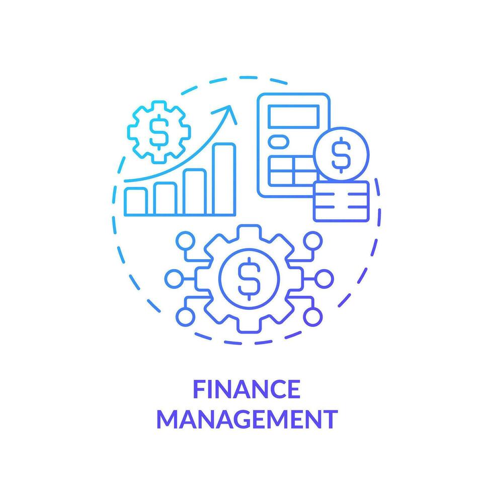 Gradient finance management icon concept, isolated vector, enterprise ...