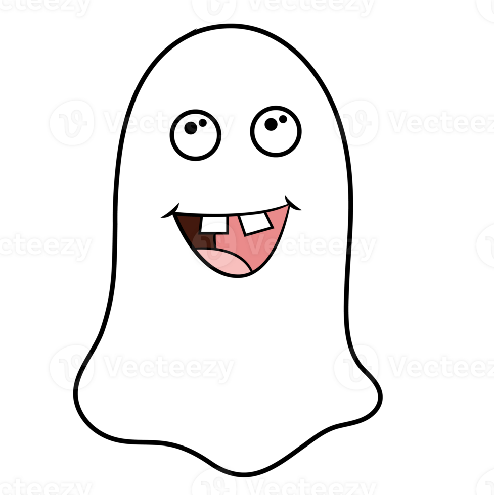 Funny Halloweenboo Ghost Funny Face Red Lipssmileemotion 28172702 Png