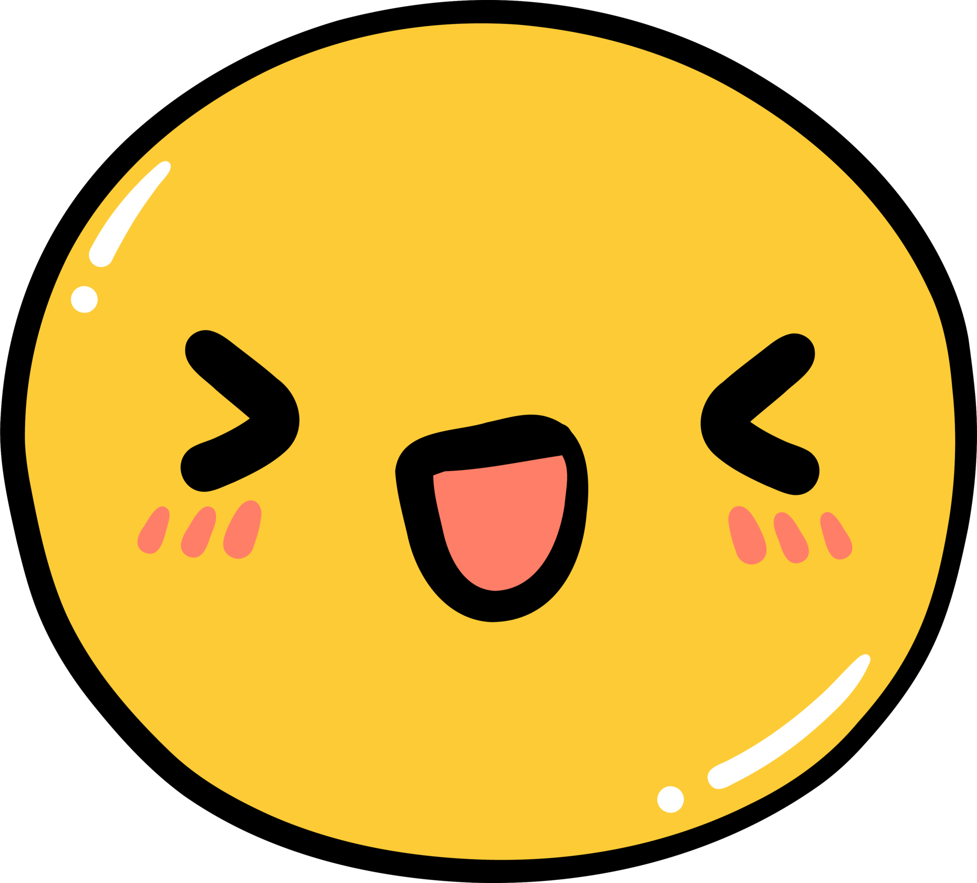 Cute Laughing Emoji Emoticon Doodle Outline 28177818 Png