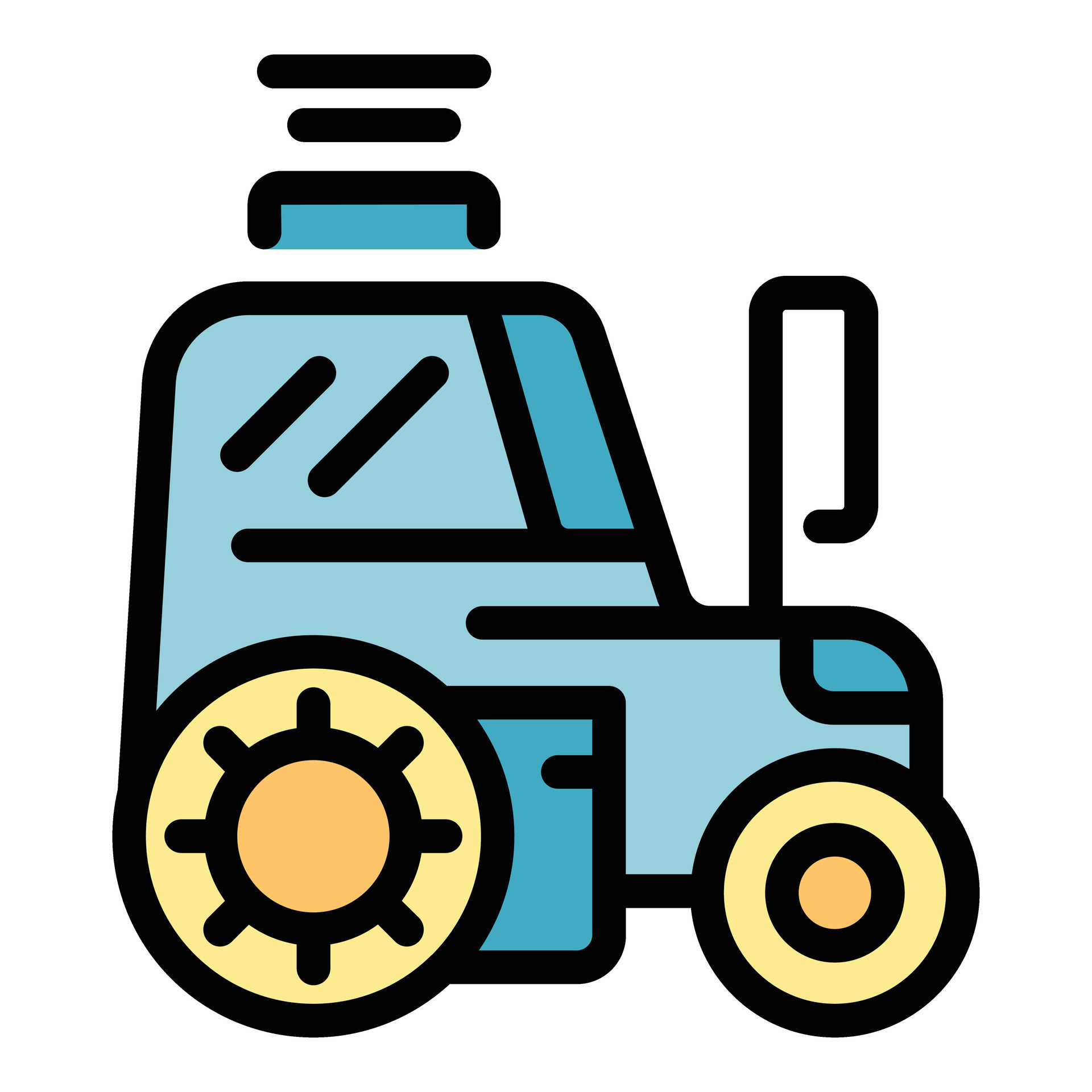 Smart farm tractor icon vector flat 28180255 Vector Art at Vecteezy