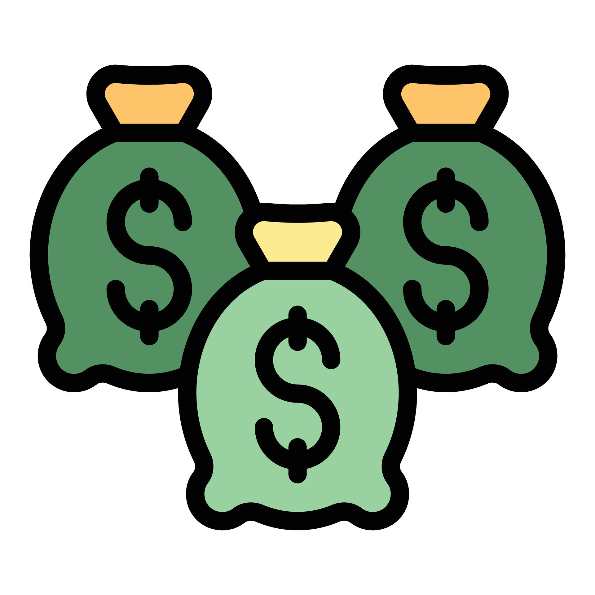 Money bags icon vector flat 28180623 Vector Art at Vecteezy