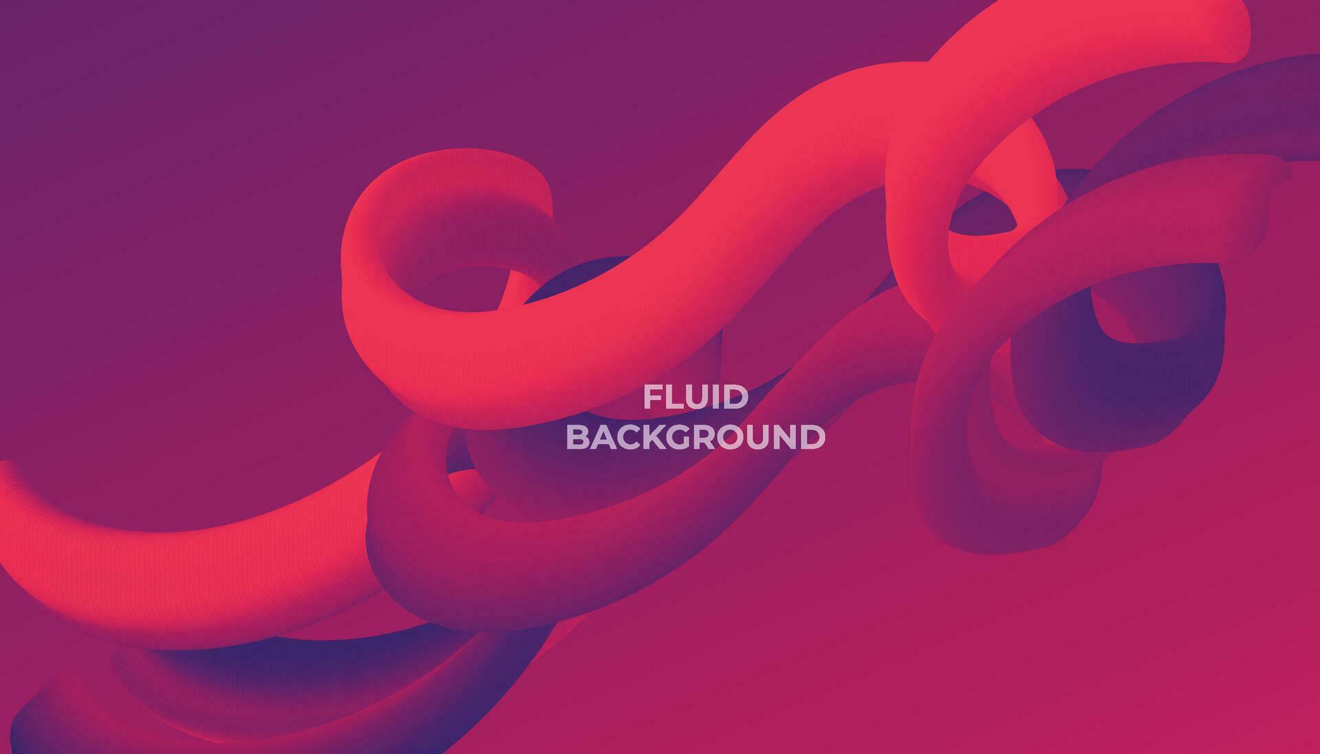 Red Abstract Fluid Wave Modern Poster With Gradient 3d Flow Shape Innovation Background Design