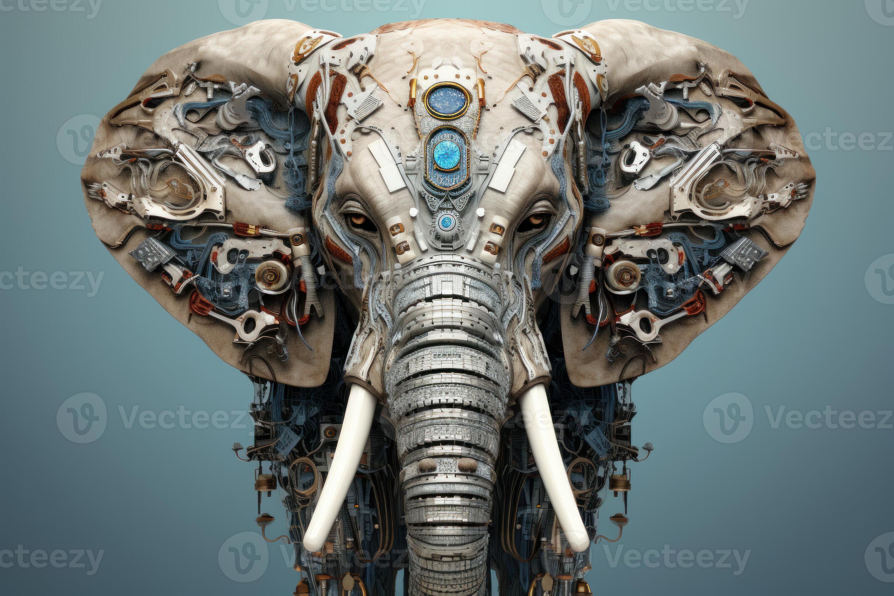 Innovative Ai elephant head. Generate Ai 28182488 Stock Photo at Vecteezy