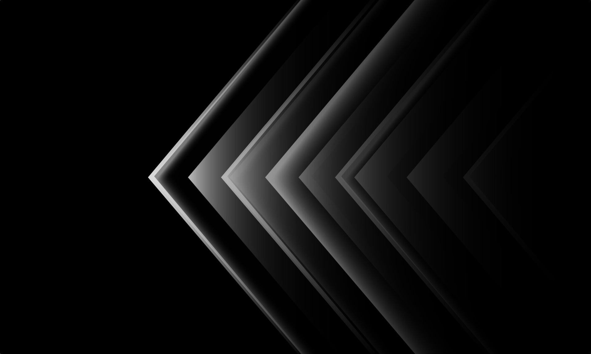 Abstract Silver Arrow Direction Geometric On Black Design Modern Futuristic Technology Creative
