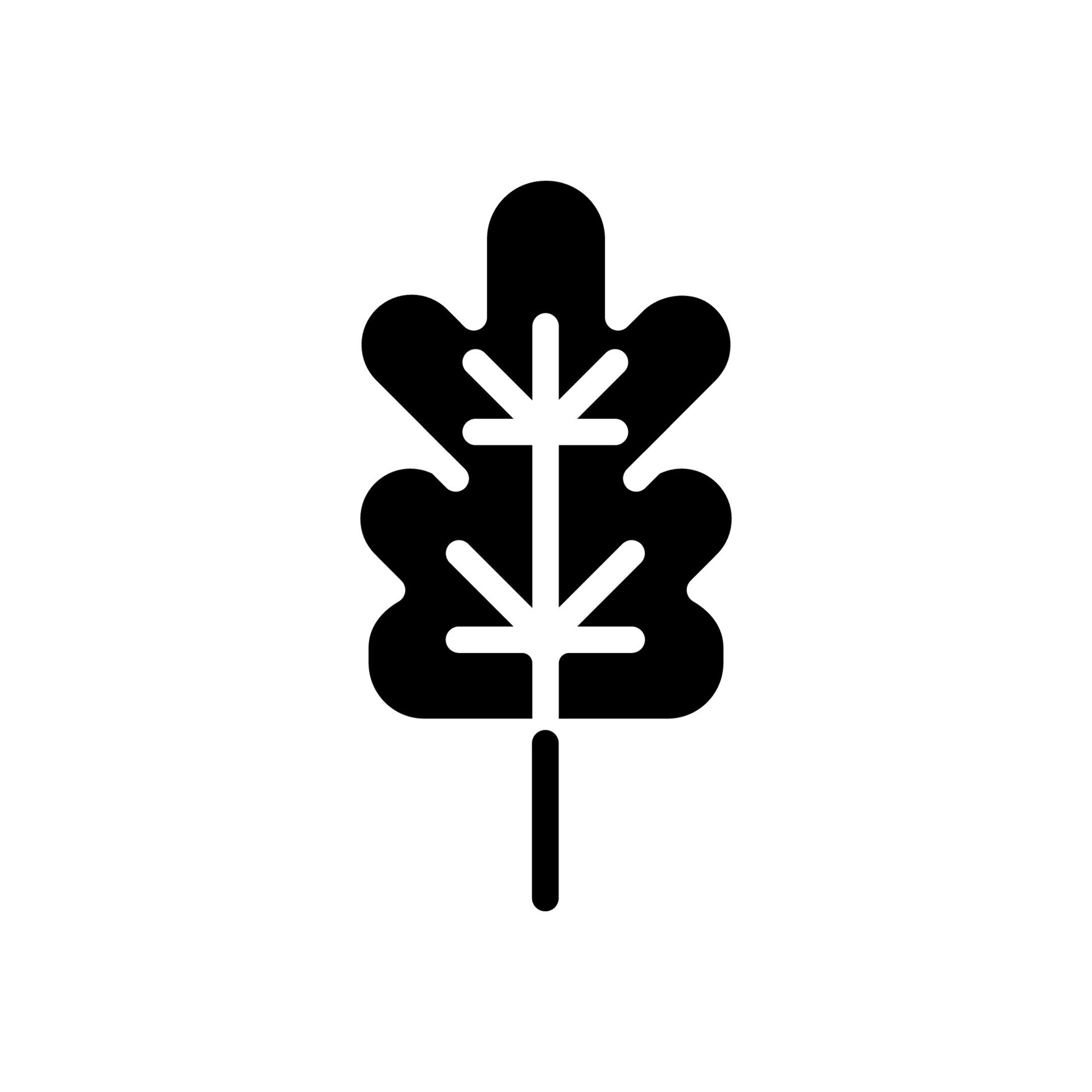 leaf icon solid style 28186993 Vector Art at Vecteezy