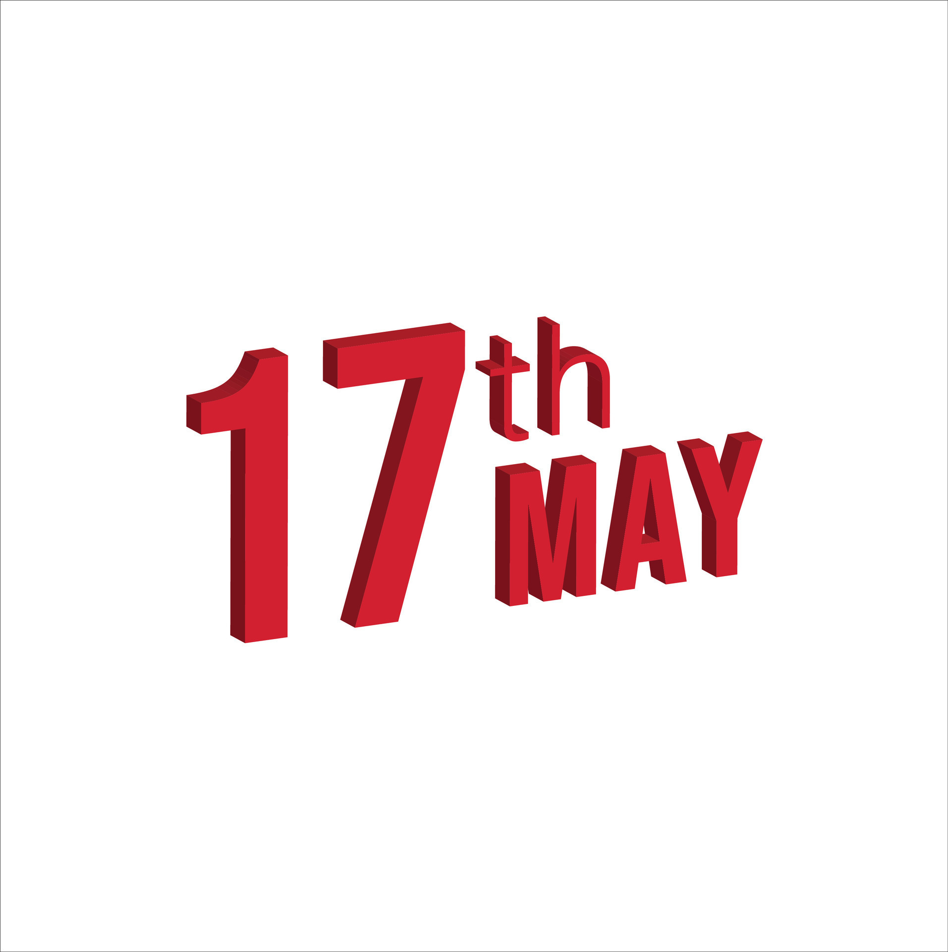17th may , Daily calendar time and date schedule symbol. Modern design ...