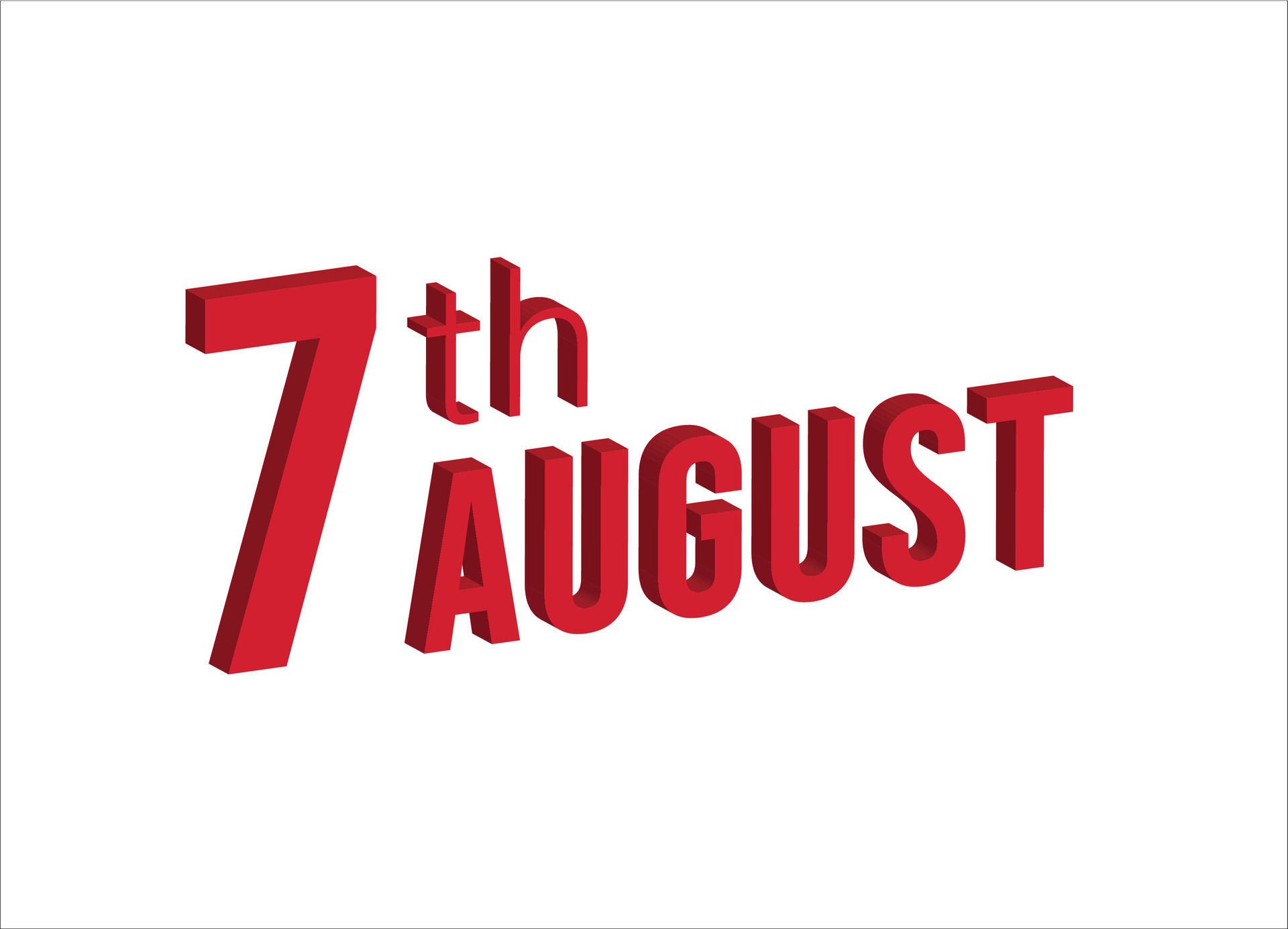 7th august , Daily calendar time and date schedule symbol. Modern ...