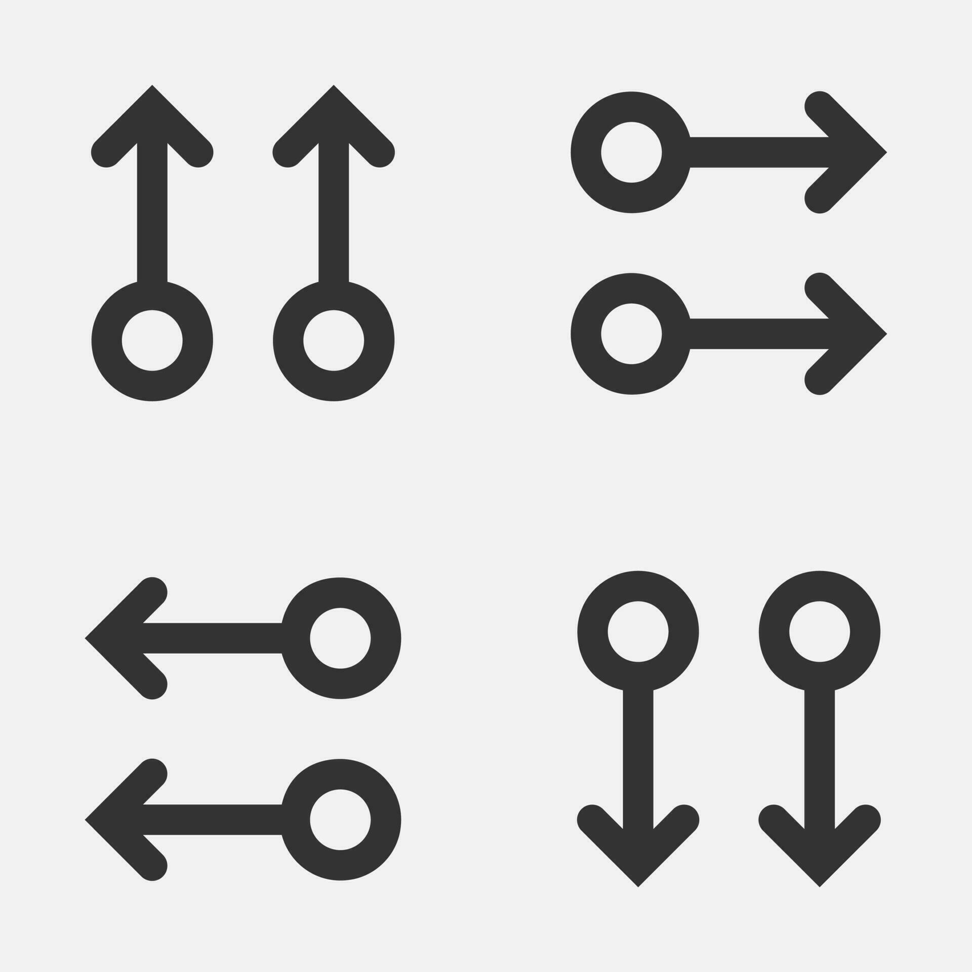 Arrow double circle navigation icon selected move up down left right ...