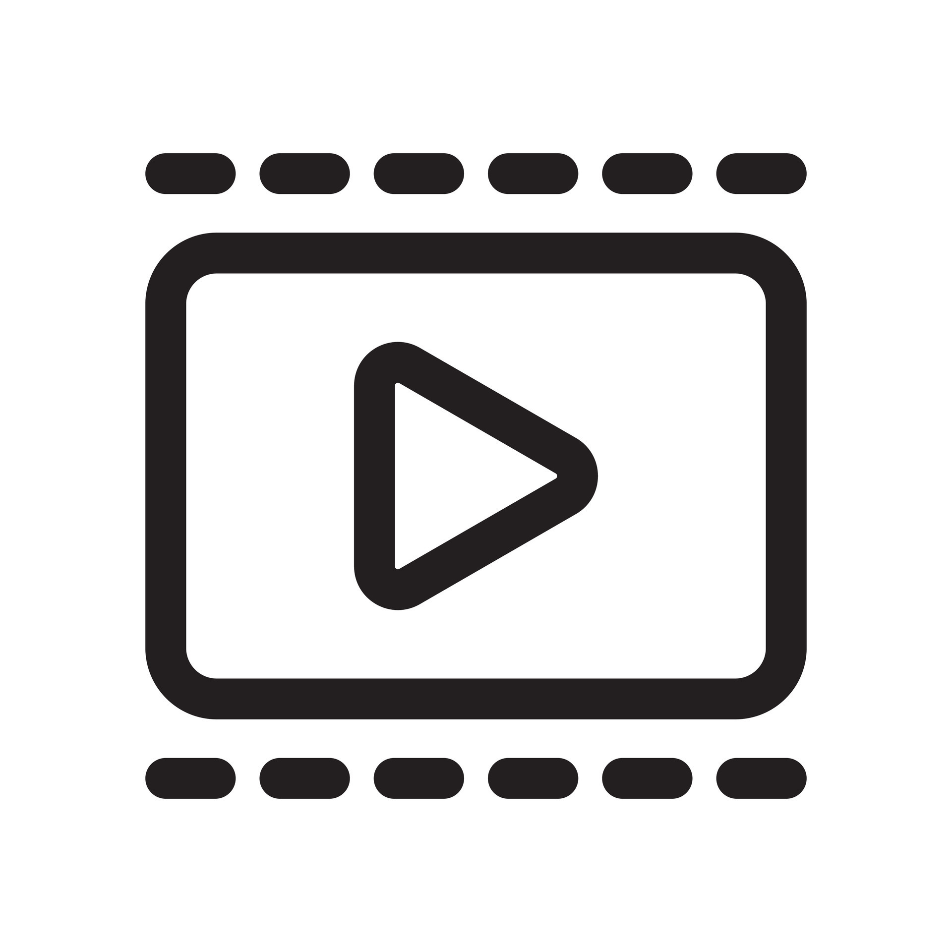 Video Camera Icon Vector Illustration, Video Player Sign, Technology ...