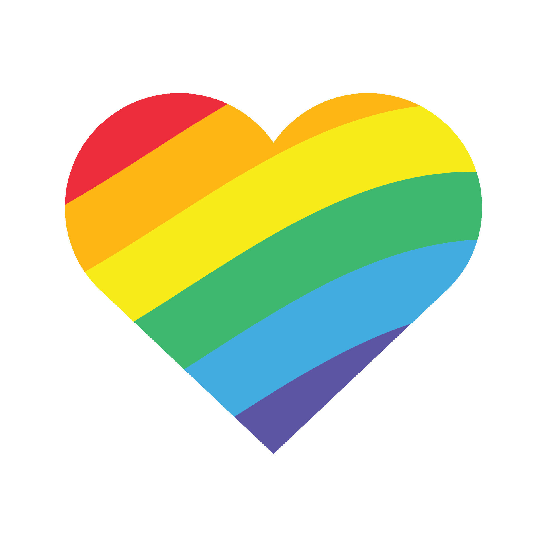 Vector rainbow heart abstract vector illustration lgbtq coloured heart ...