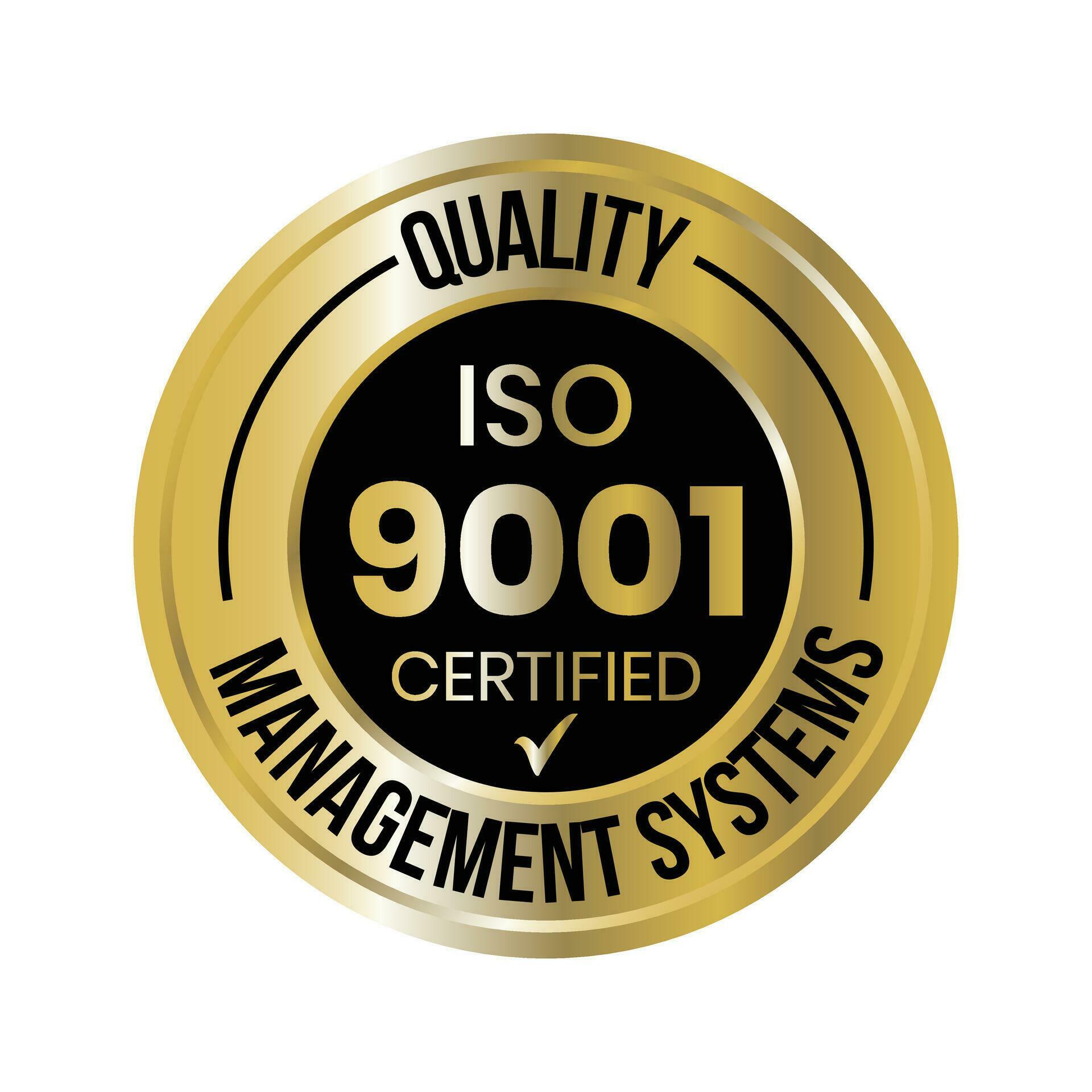 ISO 9001 Certified Rubber Stamp, Badge, Label, Logo, QMS Standard Vector, International Quality ...
