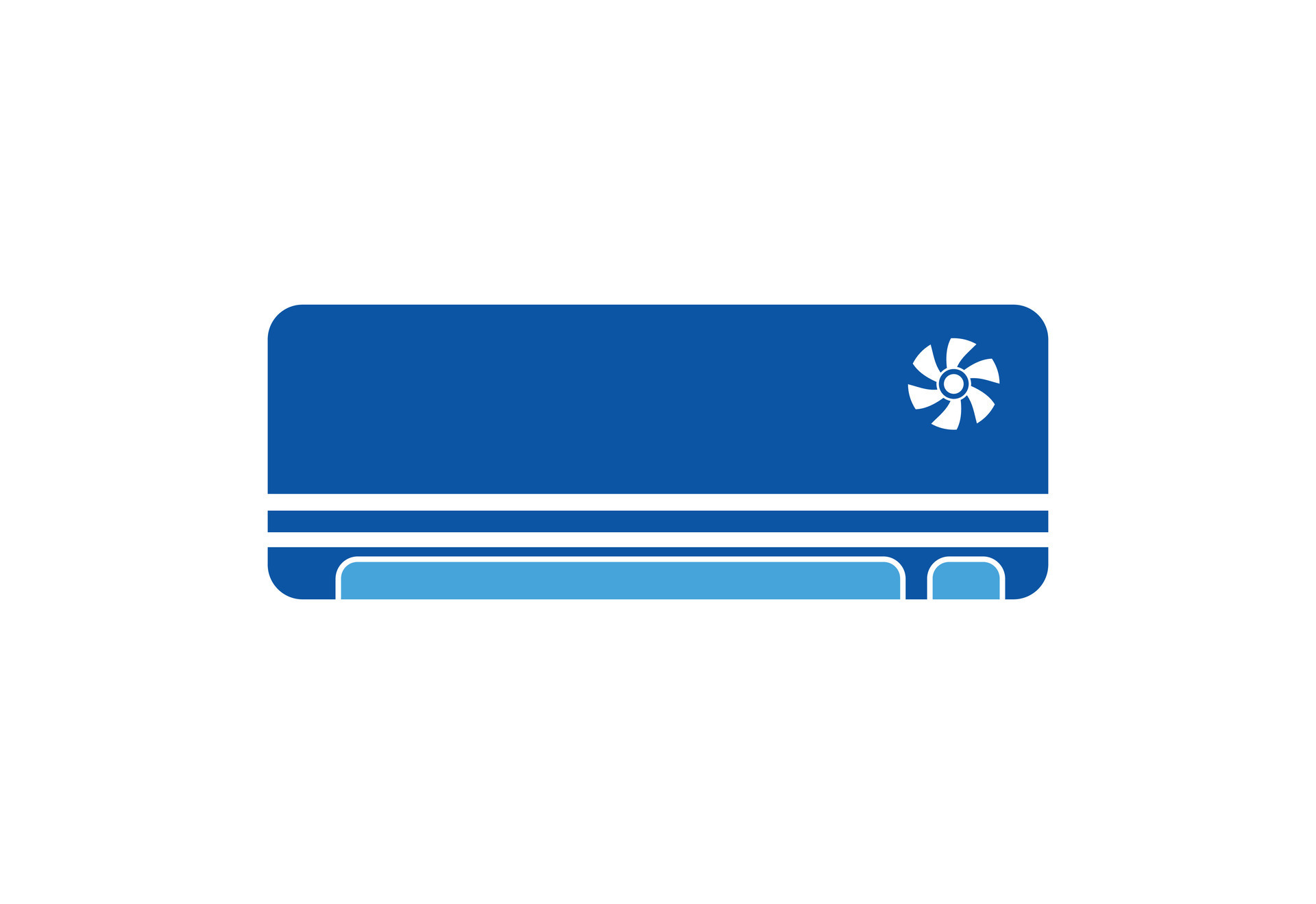 Air Conditioner Logo Design Cleaning And Repairing An Air Conditioner Vector Design Concept