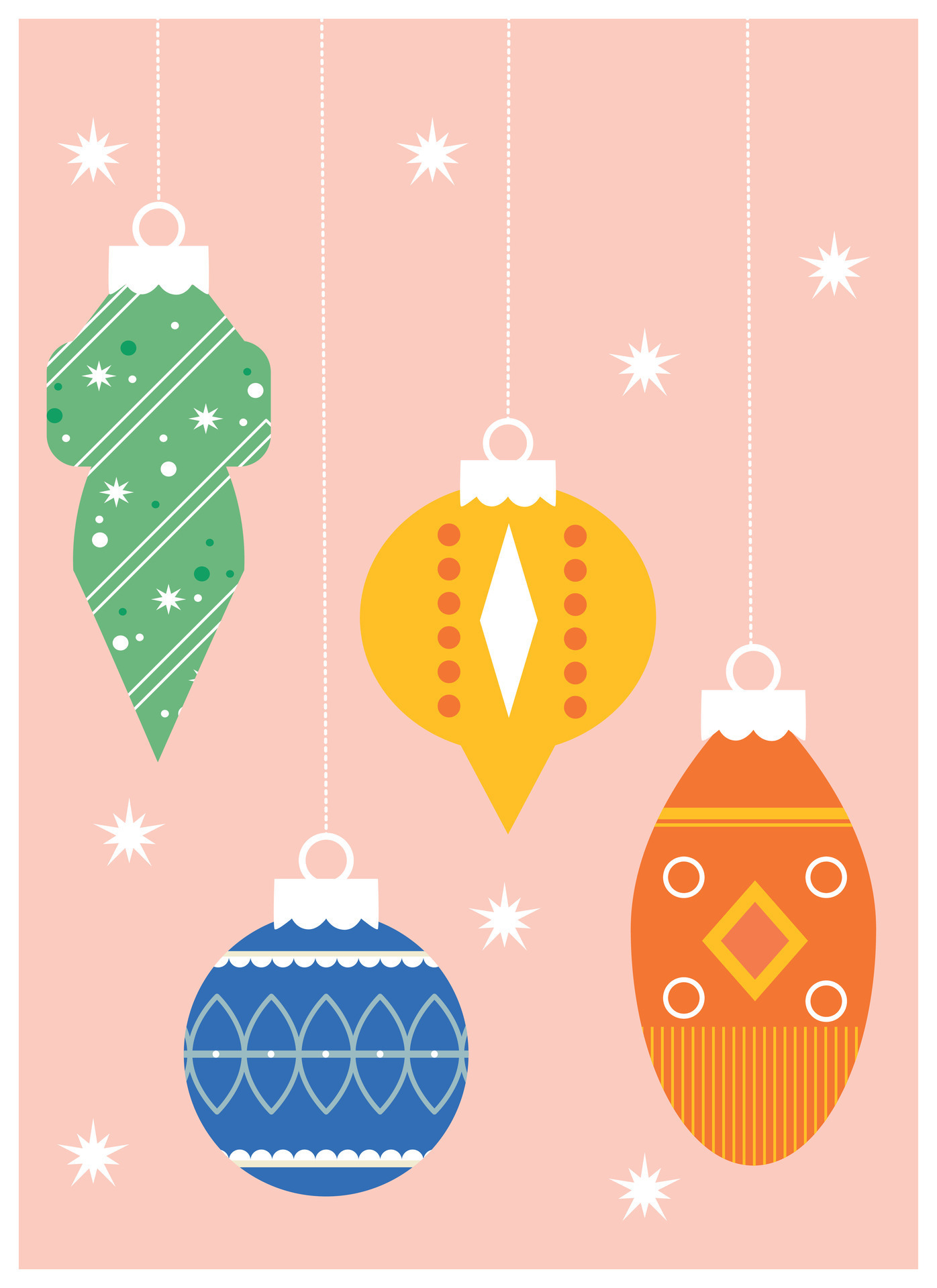 set of colorful Christmas tree toys 28200419 Vector Art at Vecteezy