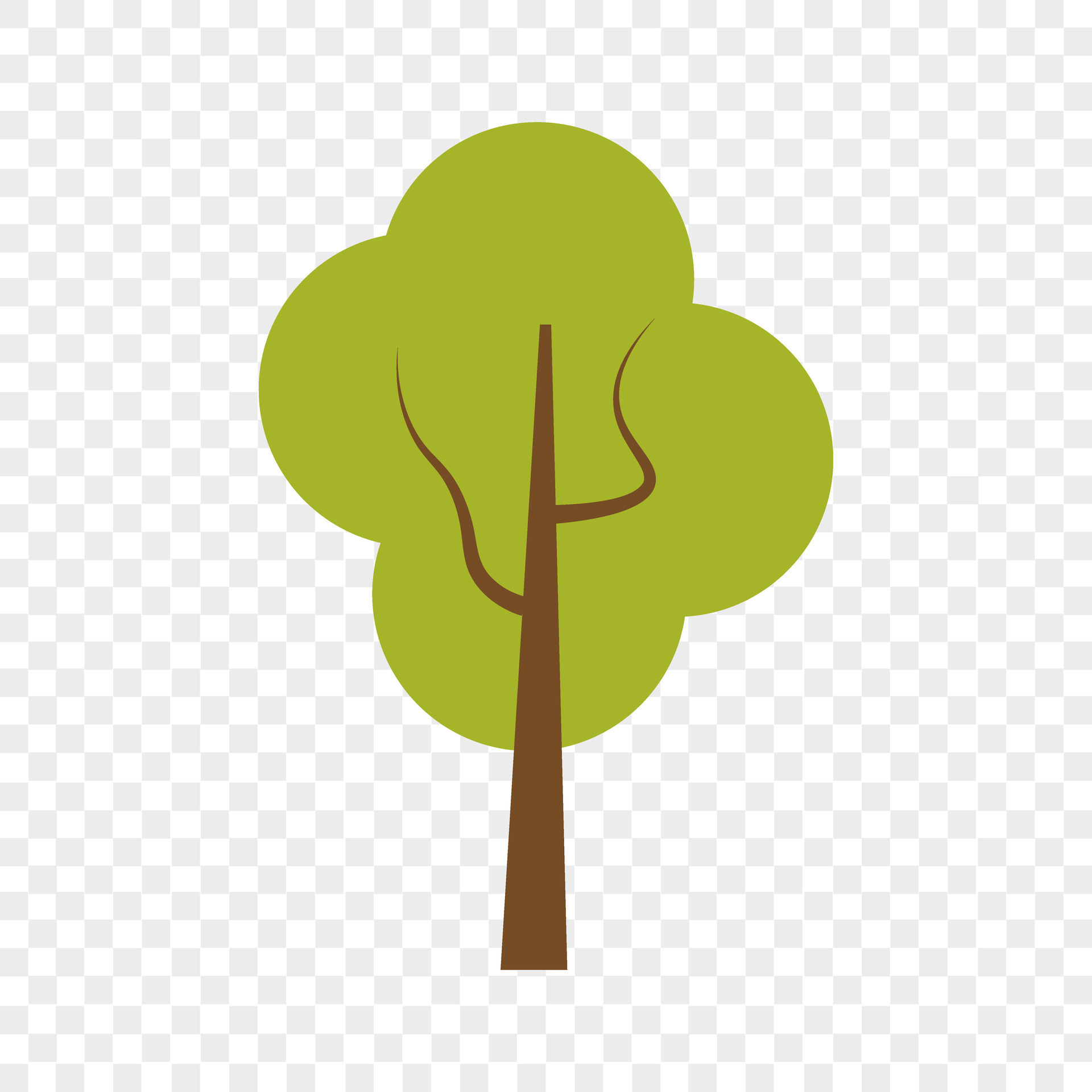 Christmas tree illustration. Simple tree icon. Forest and garden symbol ...