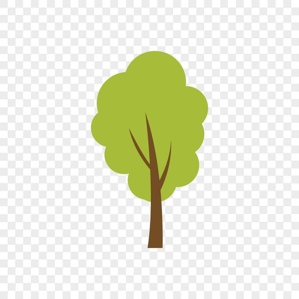 Simple tree icon. Forest and garden symbol. Vector illustration ...