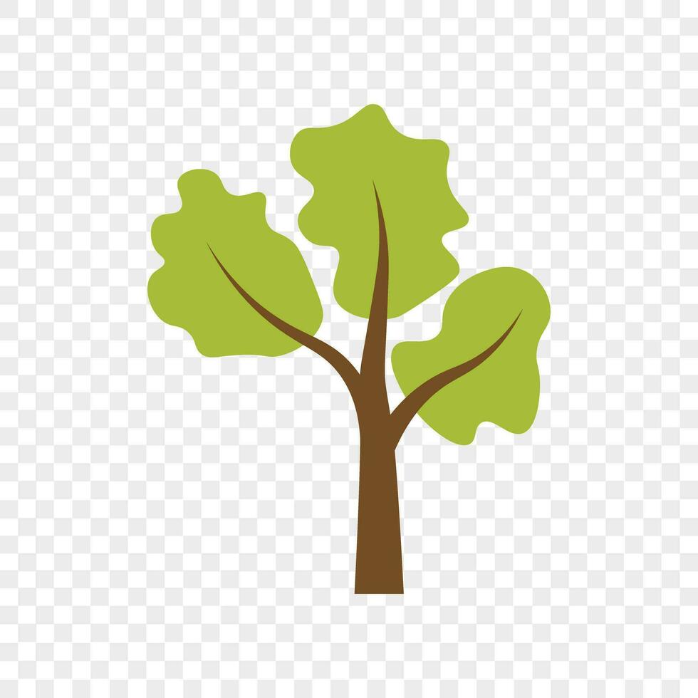 Simple tree icon. Forest and garden symbol. Vector illustration ...