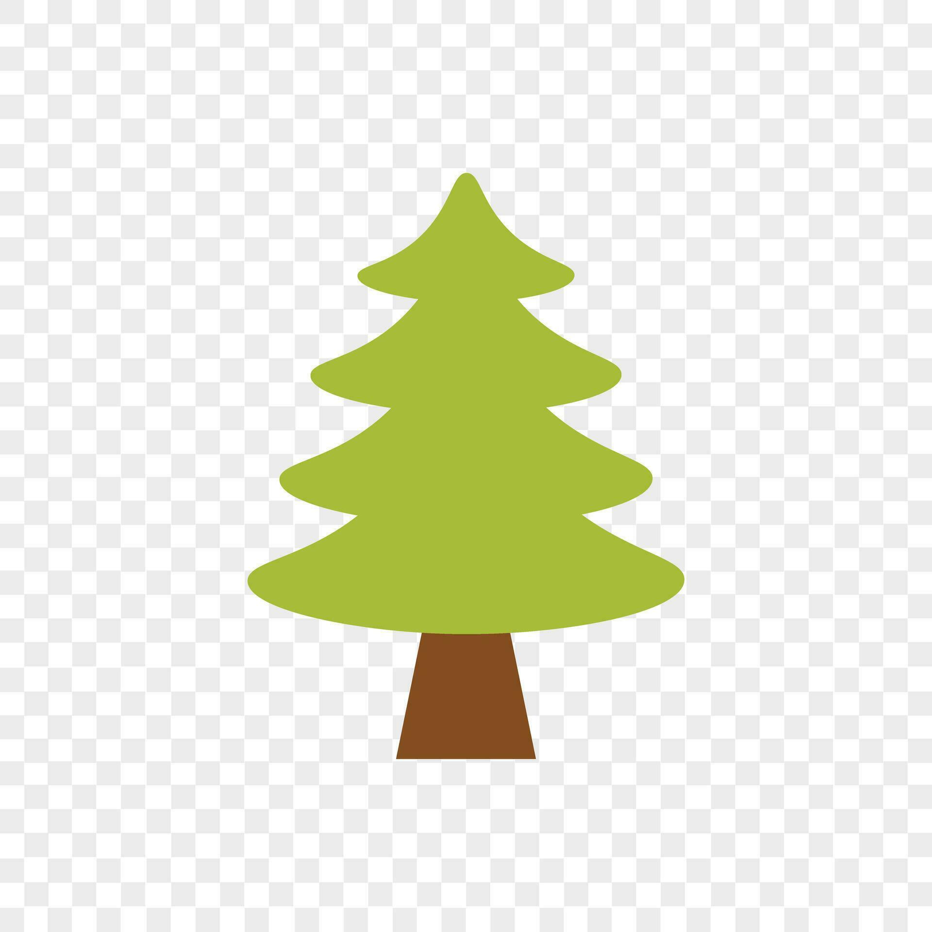 Christmas tree illustration. Simple tree icon. Forest and garden symbol ...