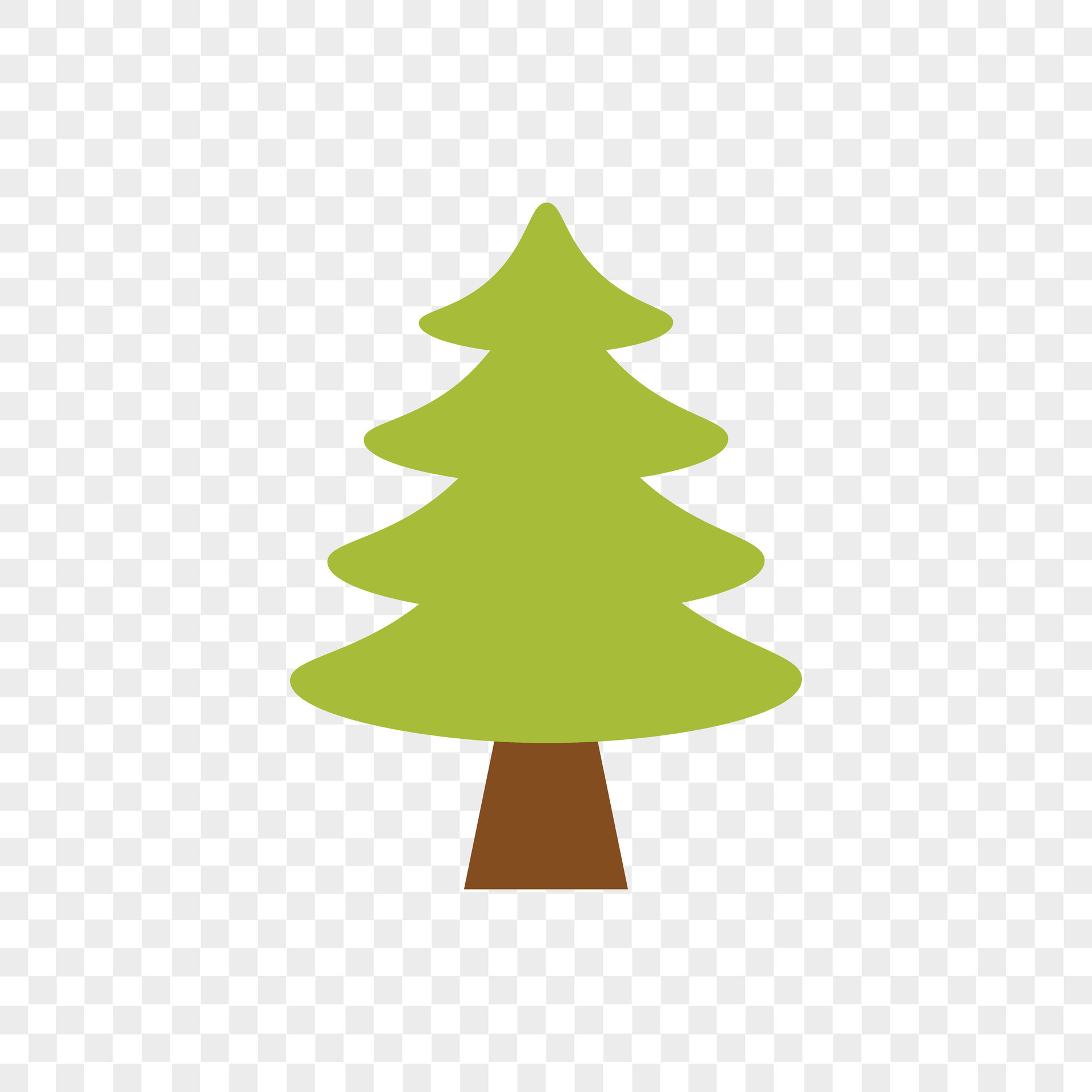 Christmas tree illustration. Simple tree icon. Forest and garden symbol ...