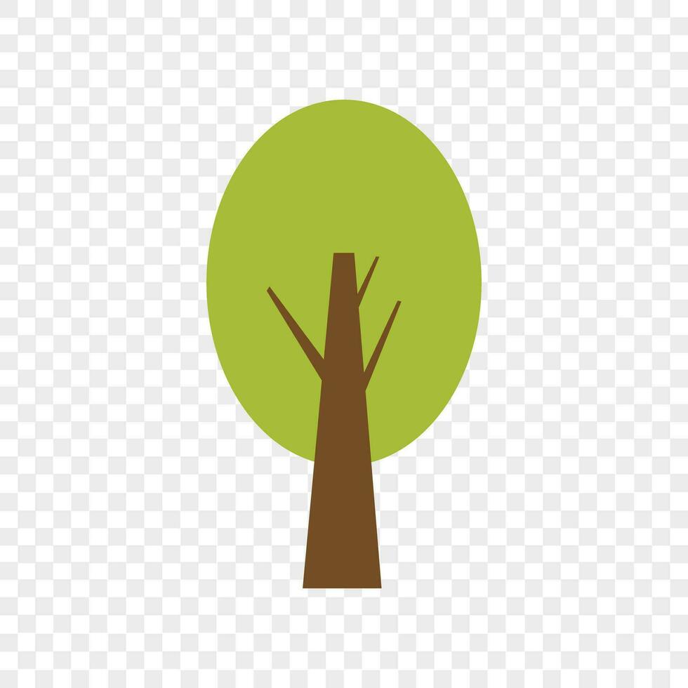 Simple tree icon. Forest and garden symbol. Vector illustration ...