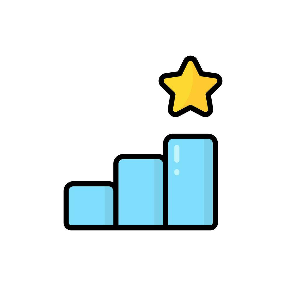 Statistics Cartoon Vector Icon Illustration Business Icon Concept Isolated Premium Vector Flat