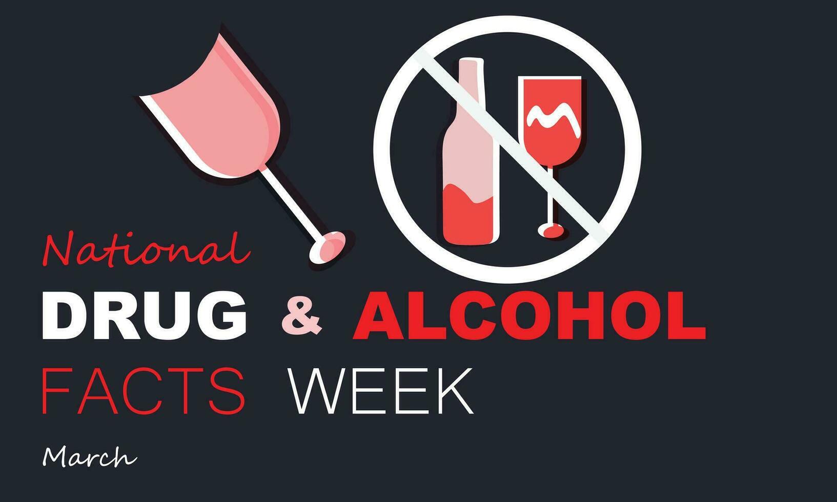 National Drug And Alcohol Facts Week Background Banner Card Poster
