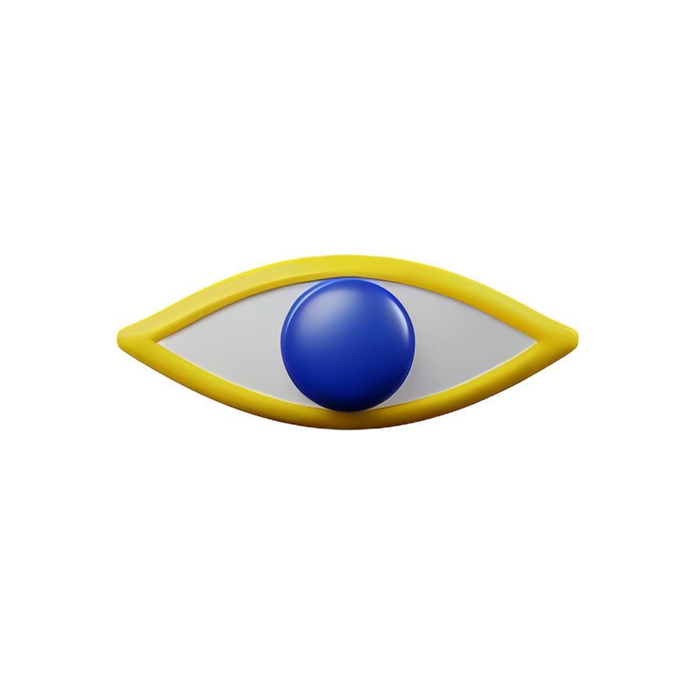 Eye 3d Rendering Icon Illustration 28209591 Png
