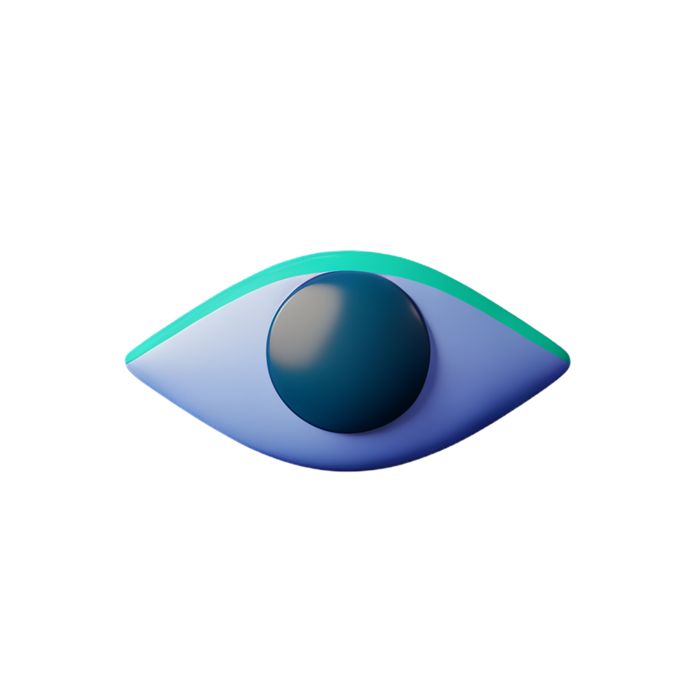 Eye 3d Rendering Icon Illustration 28213116 Png