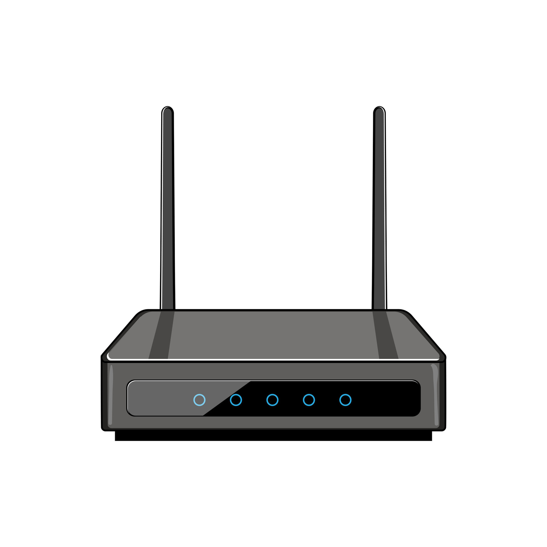 wireless router cartoon vector illustration 28215133 Vector Art at Vecteezy
