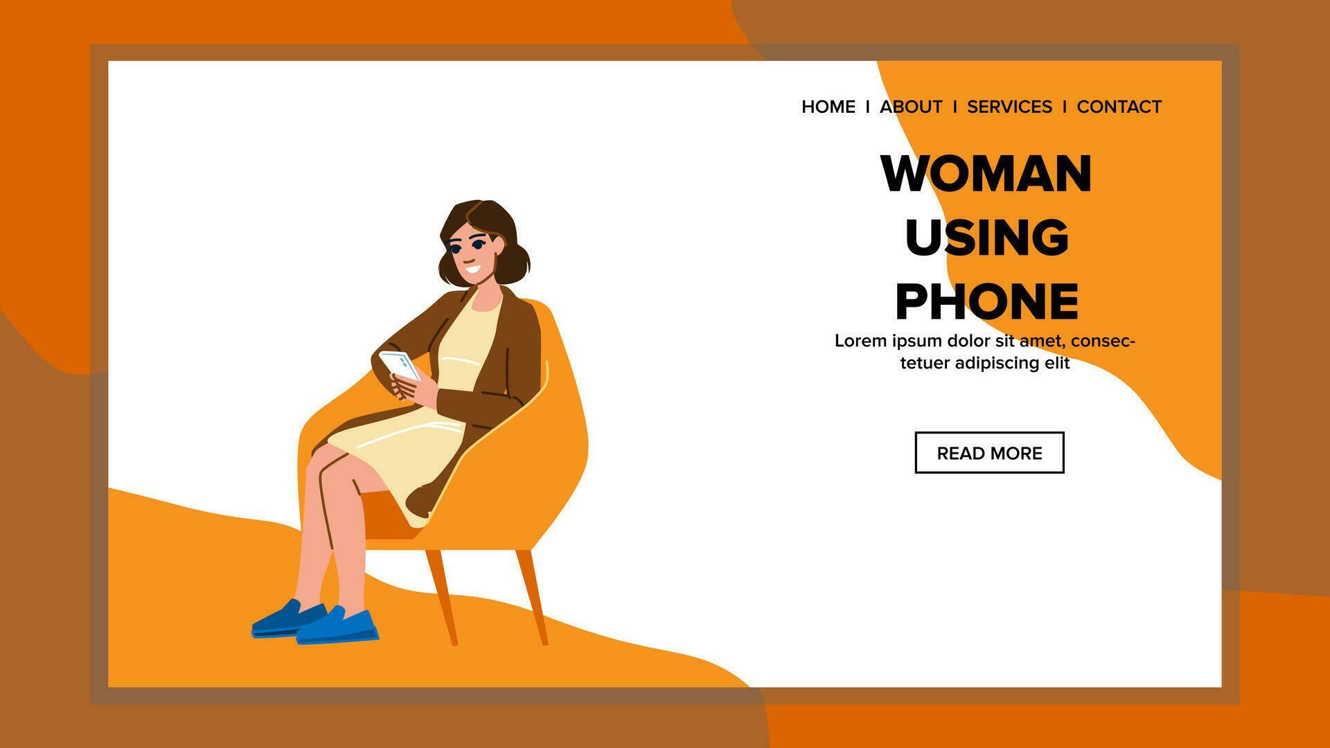 mobile woman using phone vector 28215247 Vector Art at Vecteezy