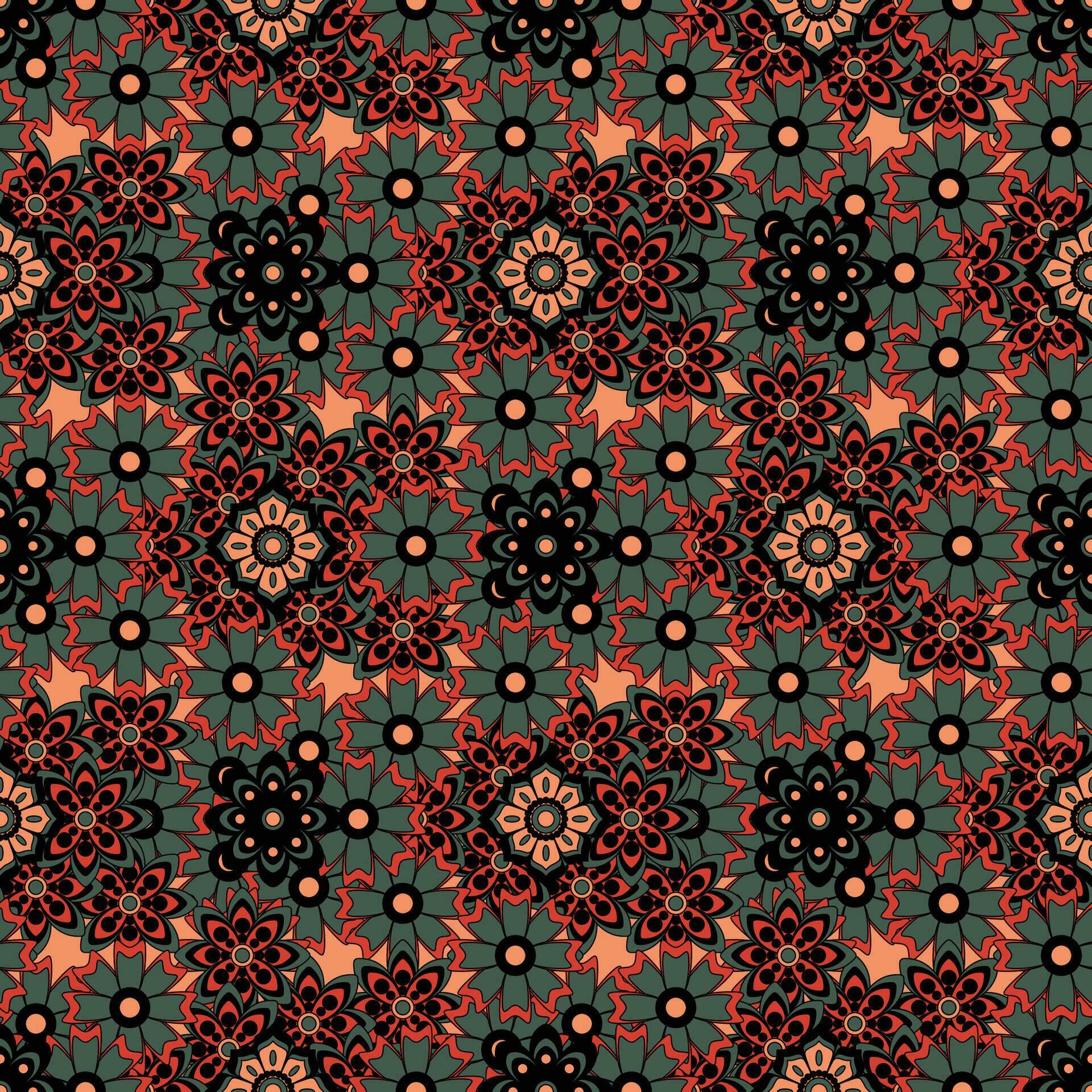 Abstract seamless flower pattern. Repeat pattern. 28215272 Vector Art ...