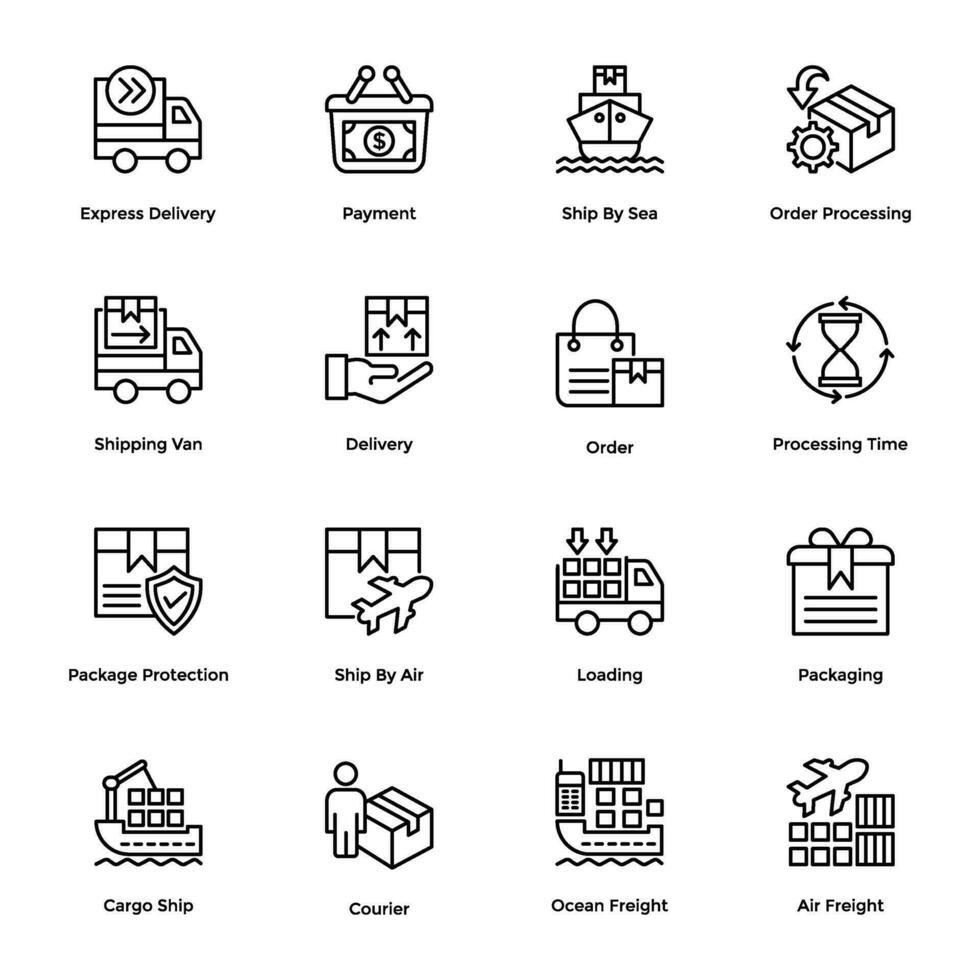 Logistic Delivery Line Vector Icons Set 28218278 Vector Art at Vecteezy Logistic Delivery Line Vector Icons Set 28218278 Vector Art at Vecteezy