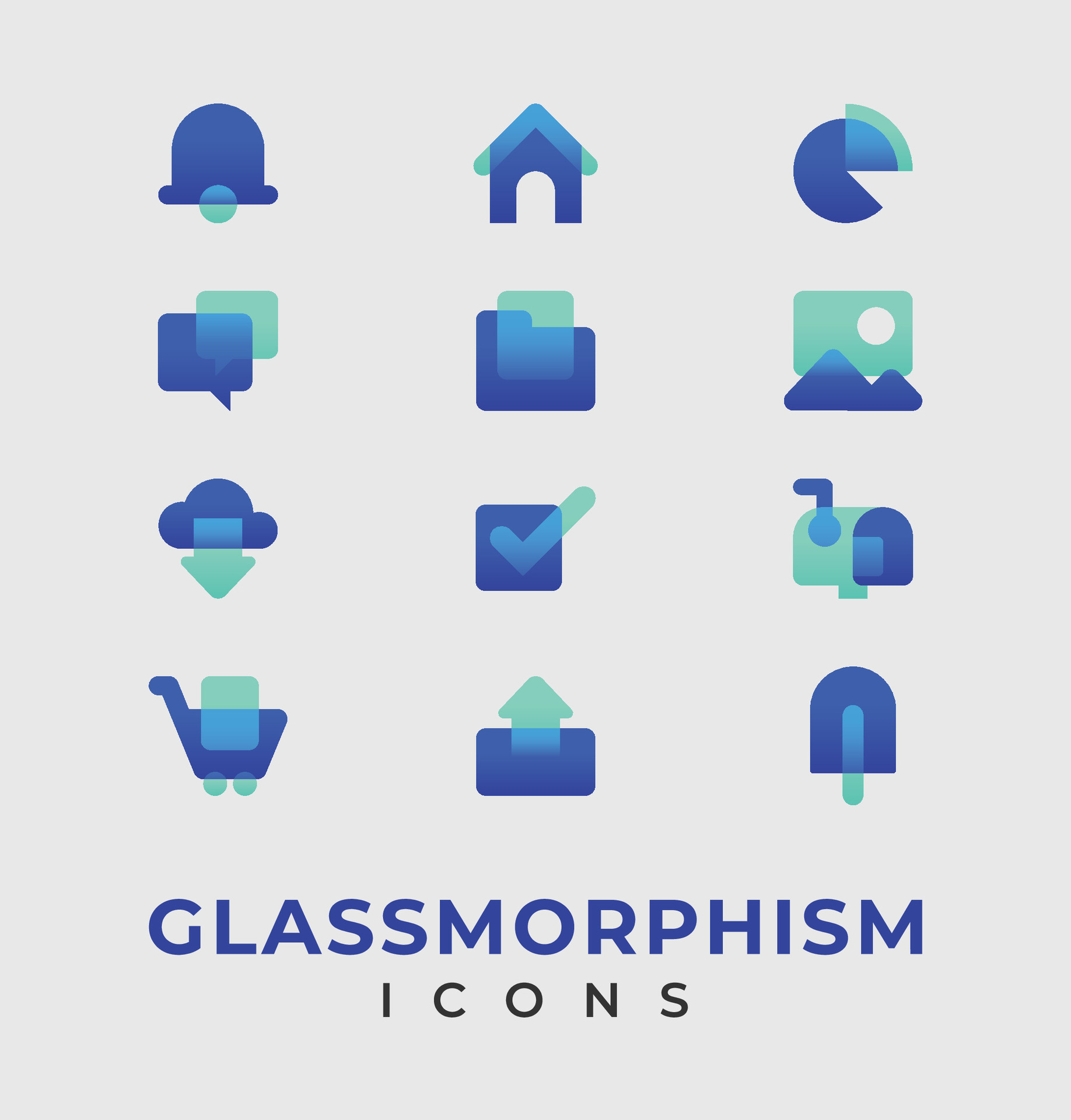 Glassmorphism Icon Set 28219294 Vector Art at Vecteezy