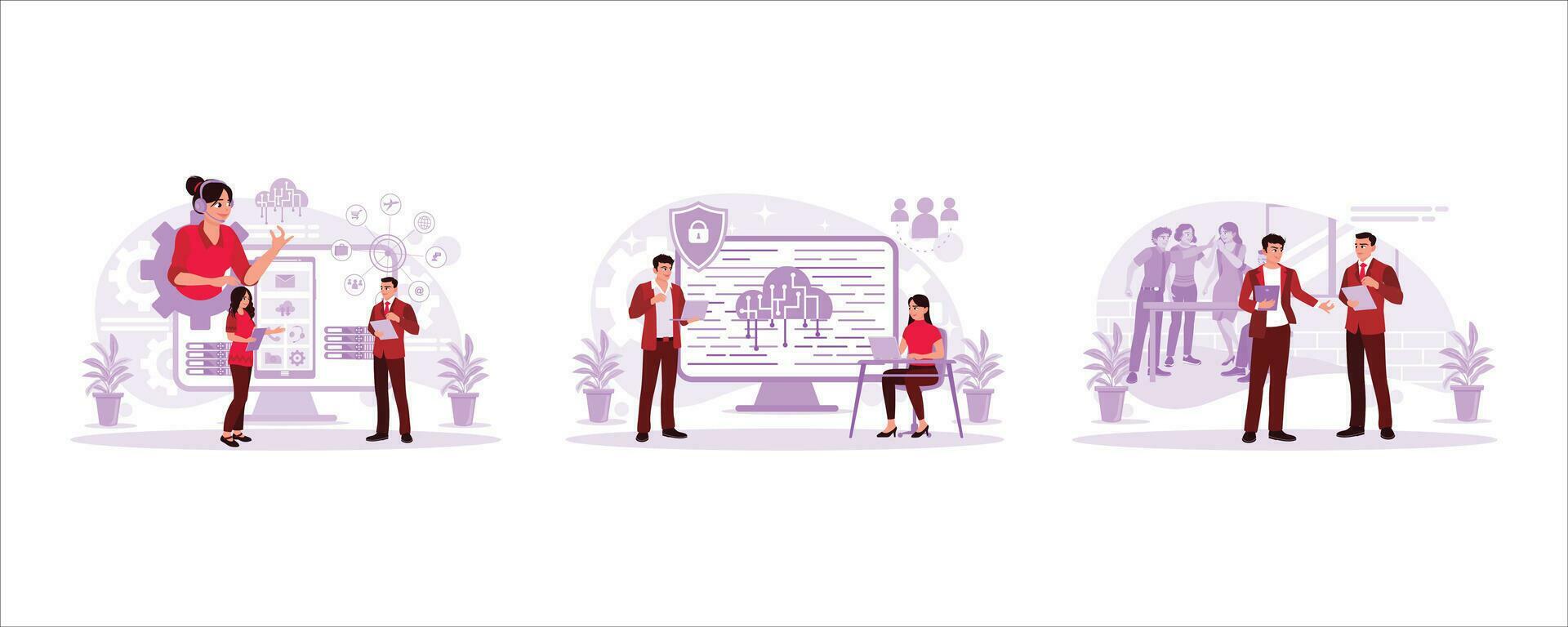 Development team discussing, Mobile app developer, app developer coding ...
