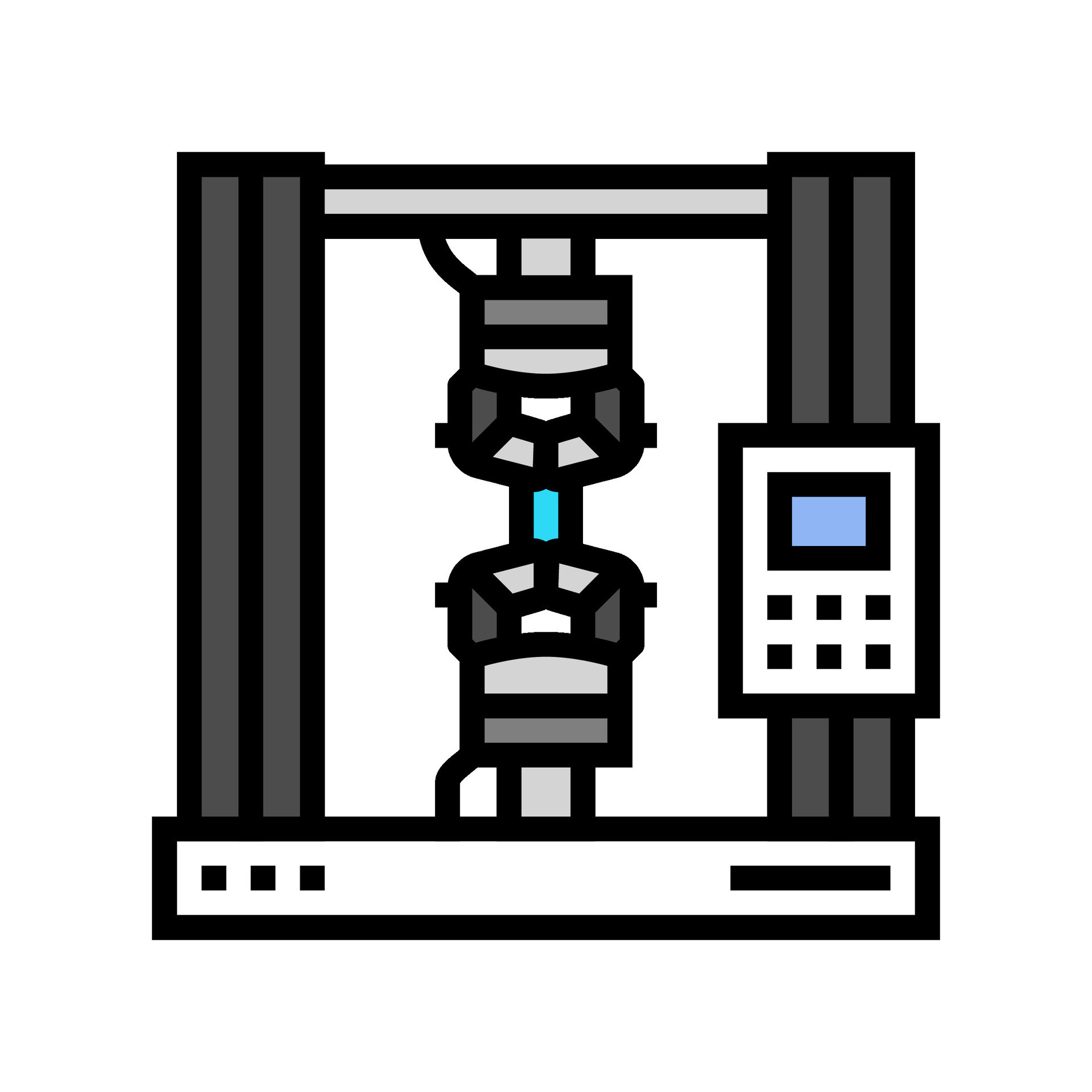 tensile testing materials engineering color icon vector illustration ... tensile testing materials engineering color icon vector illustration ...