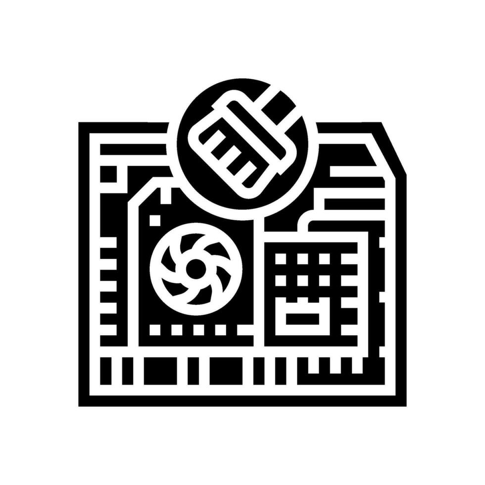 pc cleaning repair computer glyph icon vector illustration 28221475 ...