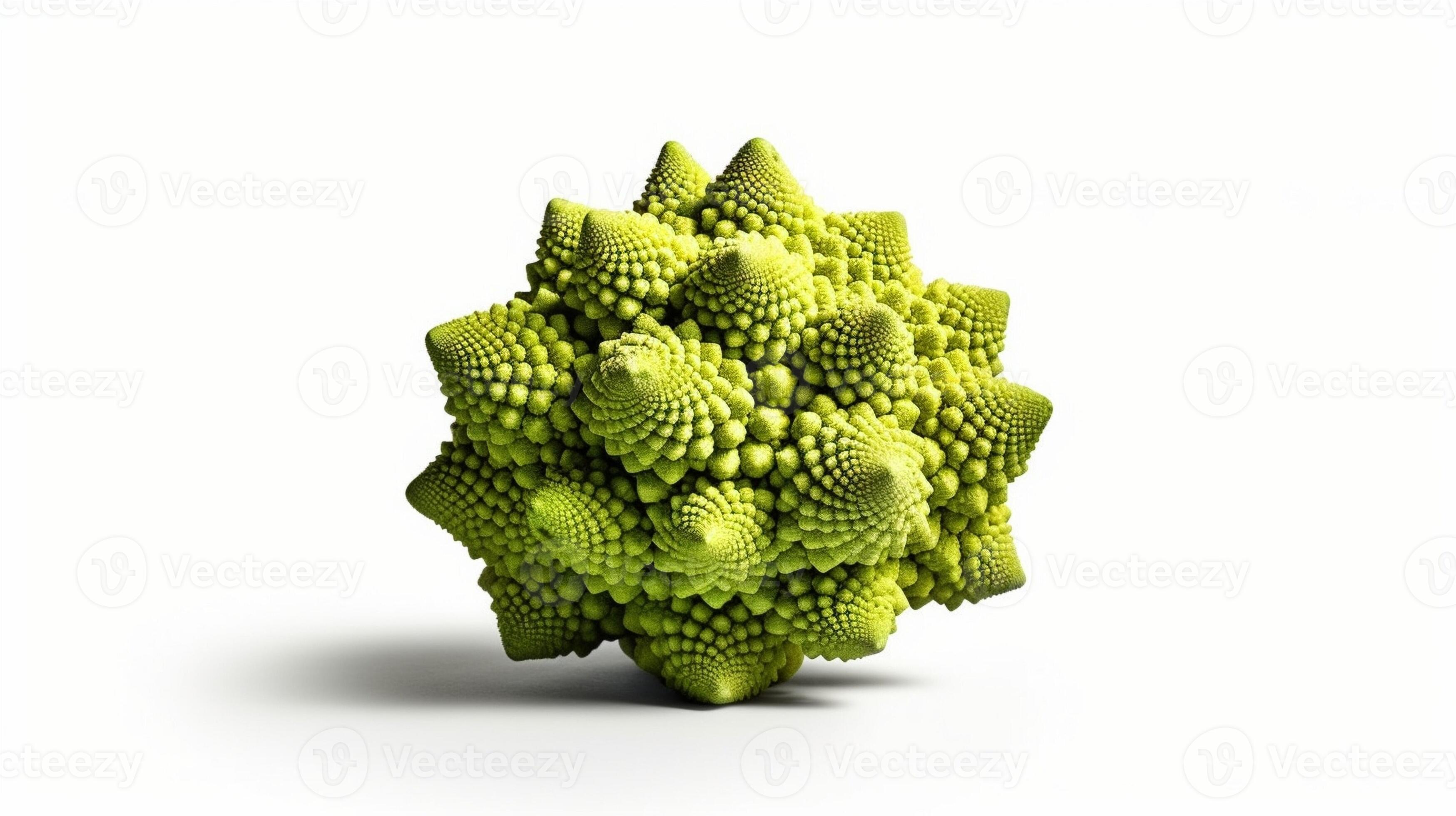 AI Generative romanesco cauliflower with logarithmic spirals with ... AI Generative romanesco cauliflower with logarithmic spirals with ...