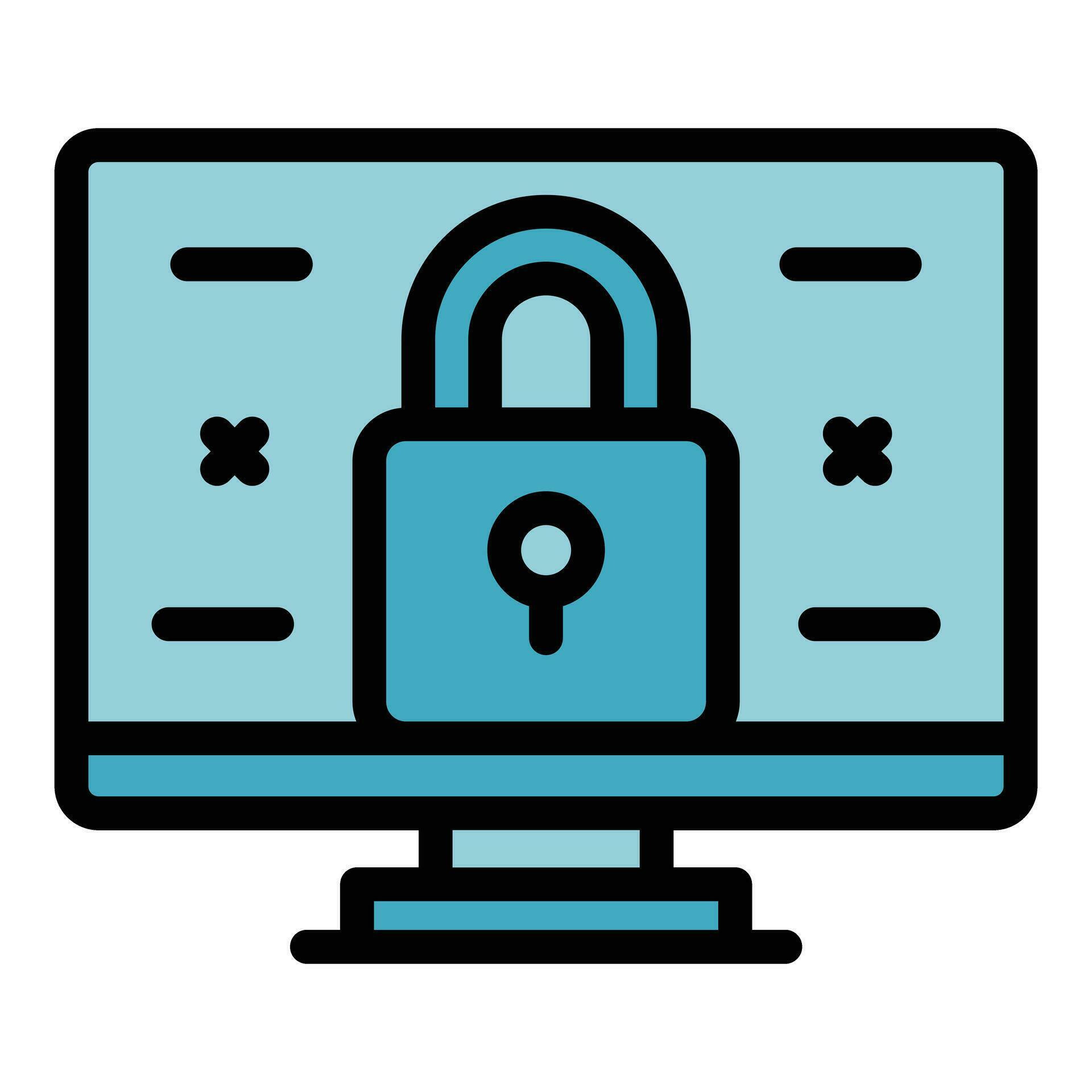Computer security icon vector flat 28227816 Vector Art at Vecteezy