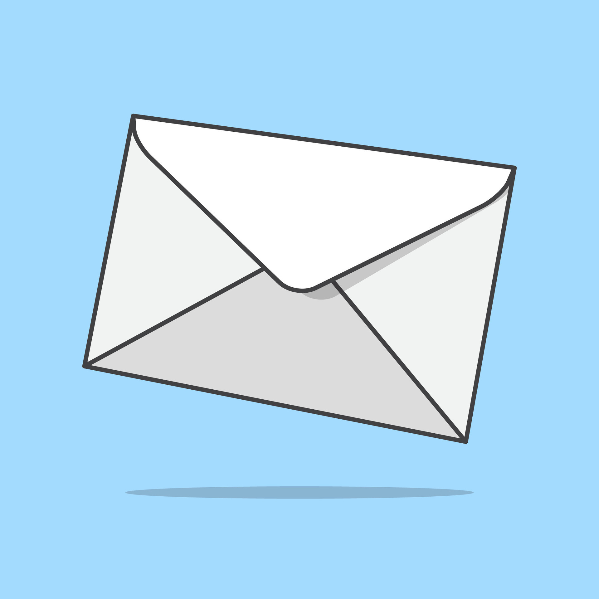 White Envelope Cartoon Vector Illustration. Closed Envelope Mail Flat ... White Envelope Cartoon Vector Illustration. Closed Envelope Mail Flat ...