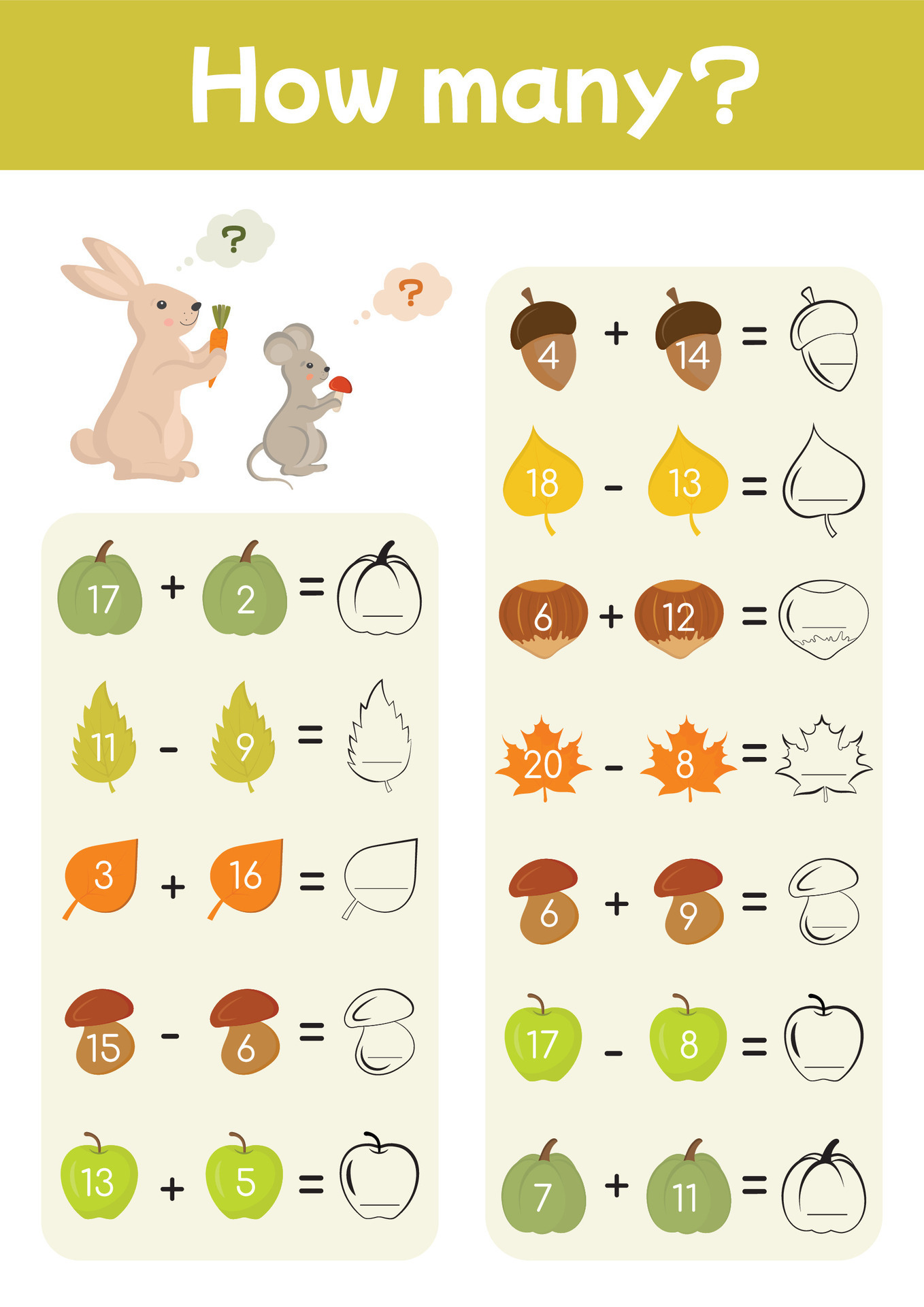 Printable worksheets for kids, math activities, learning math games ...