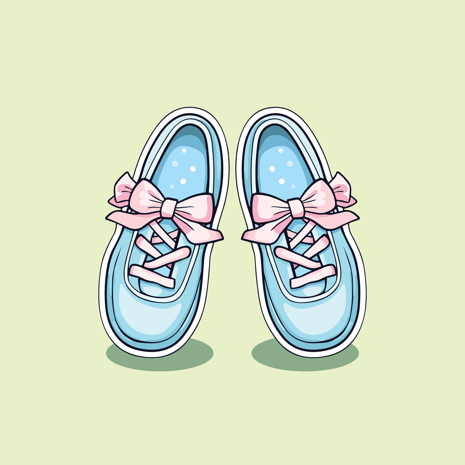 Ballet Flats Sticker Kawaii Vector Illustration 28230165 Vector Art At