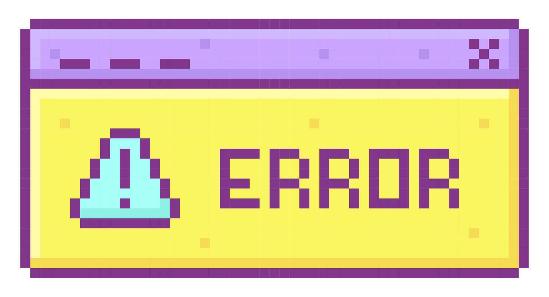 y2k píxel error ventana, antiguo computadora interfaz, retro ordenador personal elementos, 1990s ...