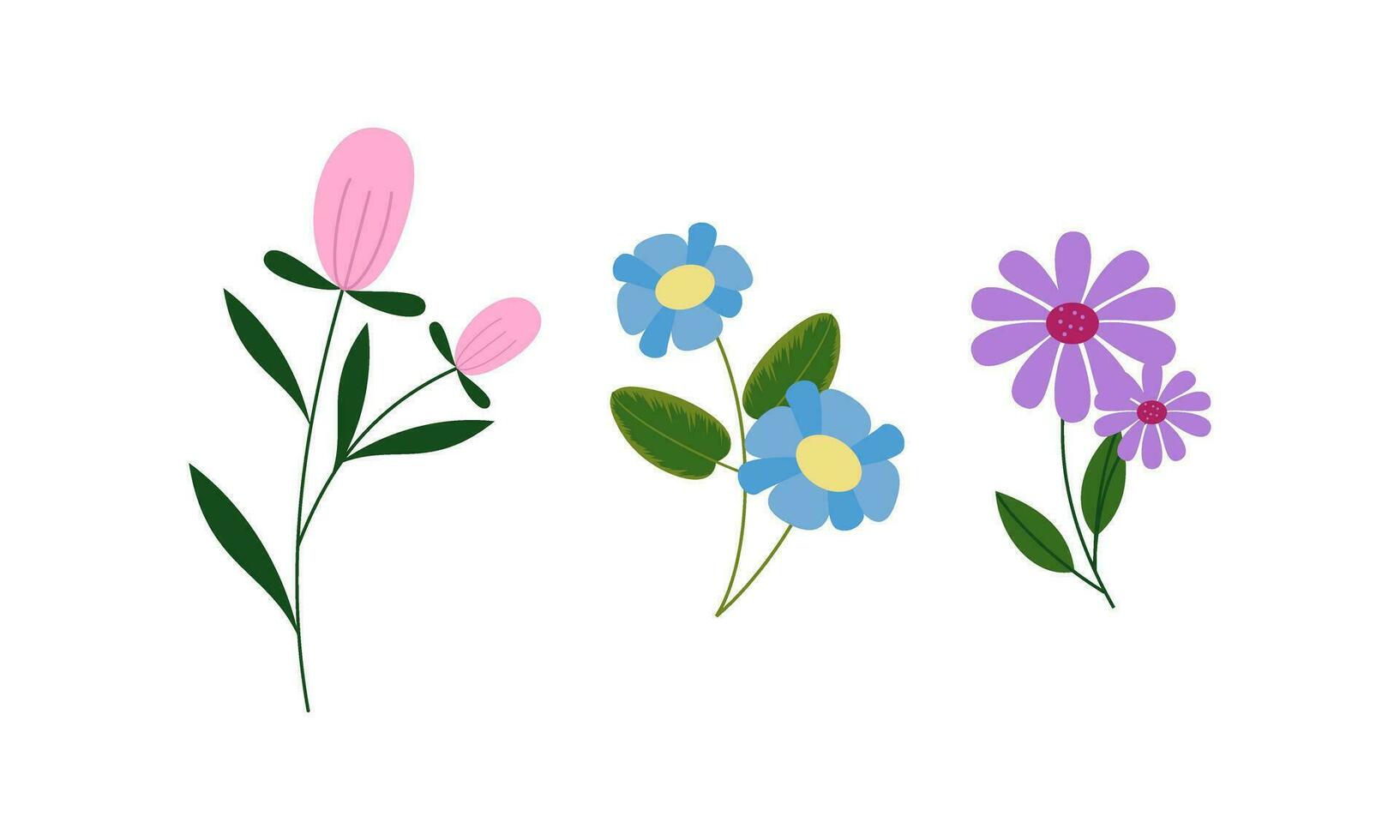Organic flat spring flower collection 28233002 Vector Art at Vecteezy