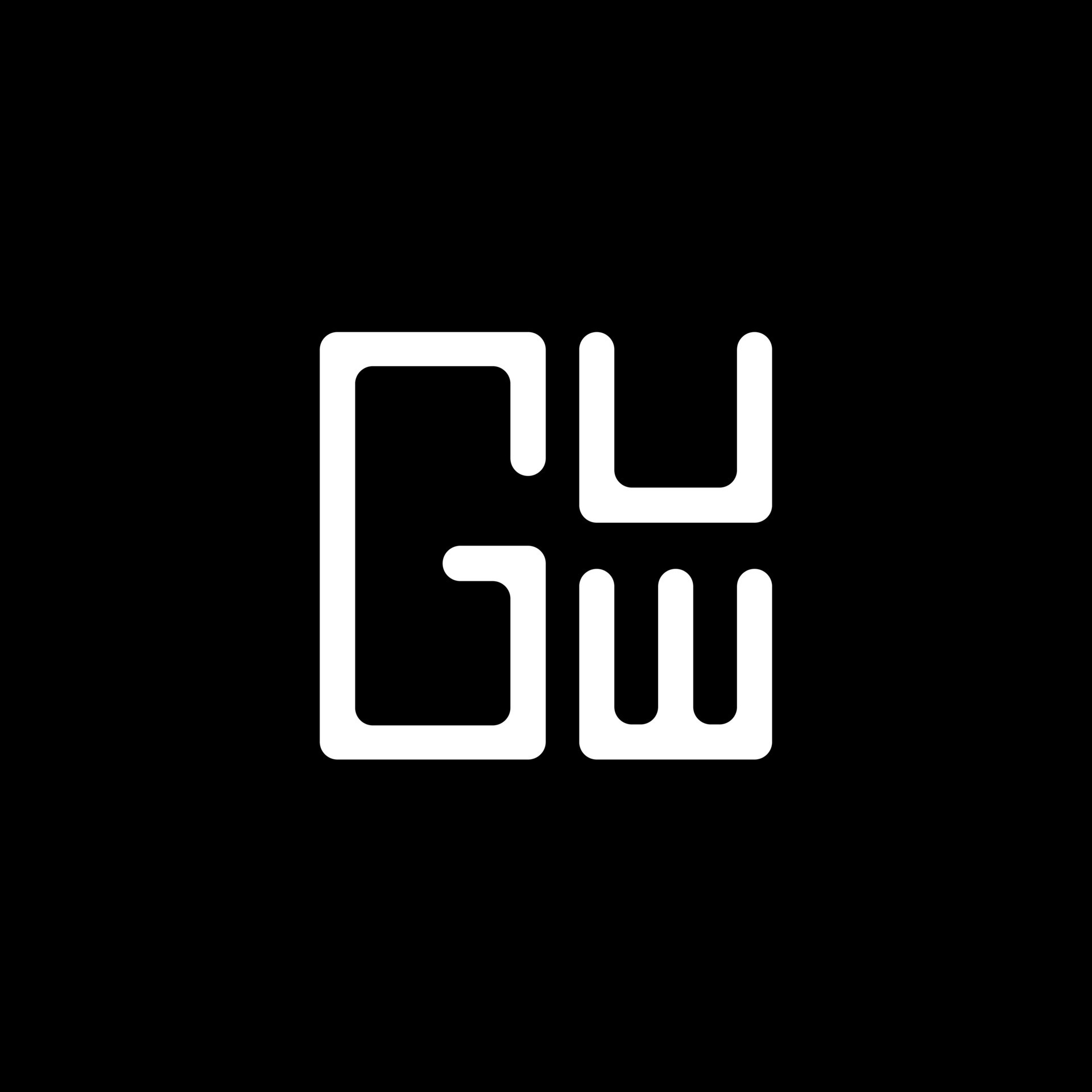 GUW letter logo vector design, GUW simple and modern logo. GUW ...